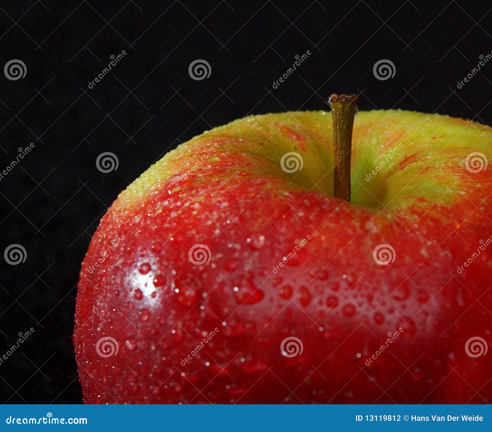 Half an apple stock photo. Image of raindrops, isolated - 13119812