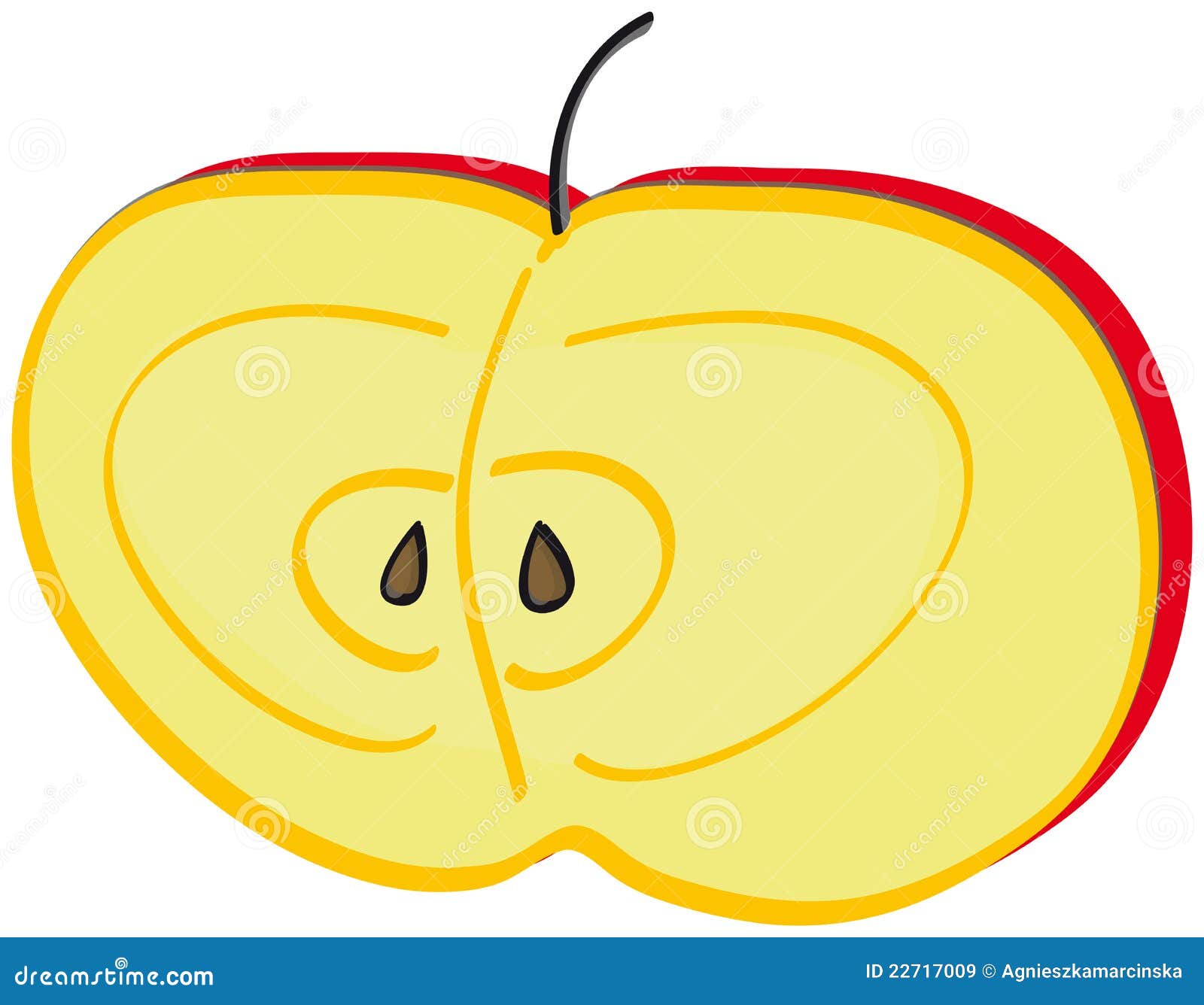 Half apple stock illustration. Illustration of crunchy - 22717009