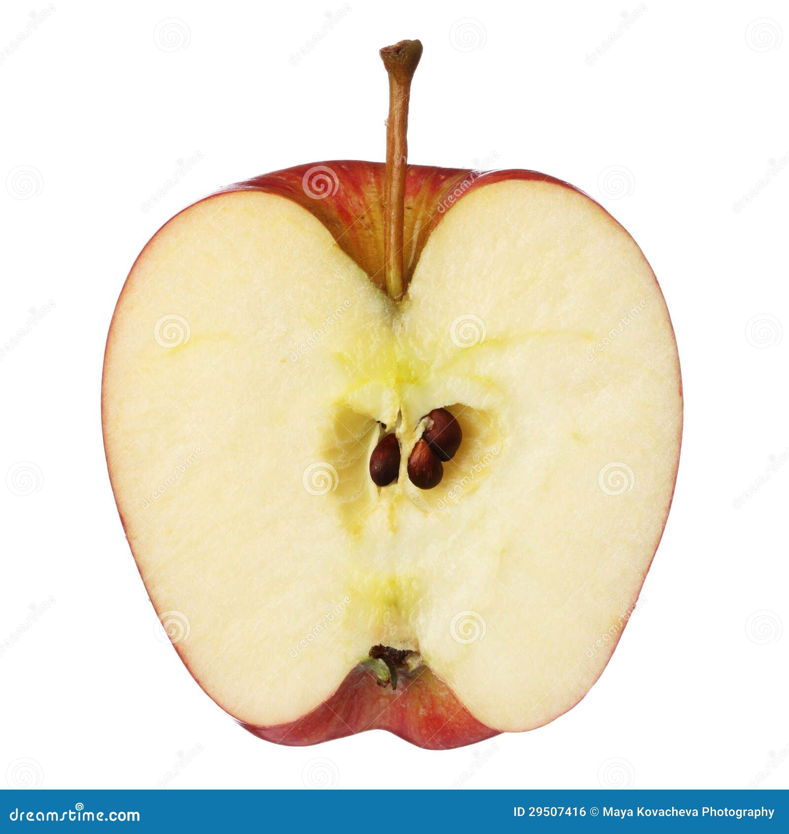 Red Apple With One Half Good And The Other Half Rotten, Concept Of Time ...