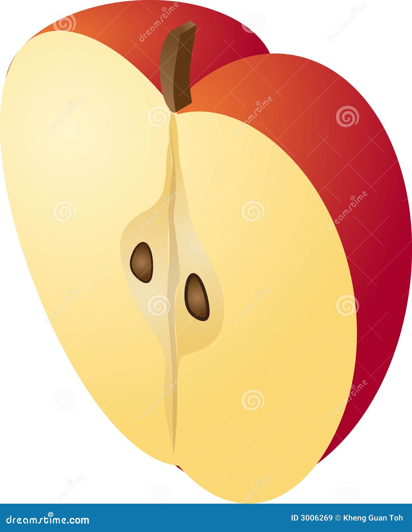 Half Apple Royalty Free Stock Images - Image: 3006269
