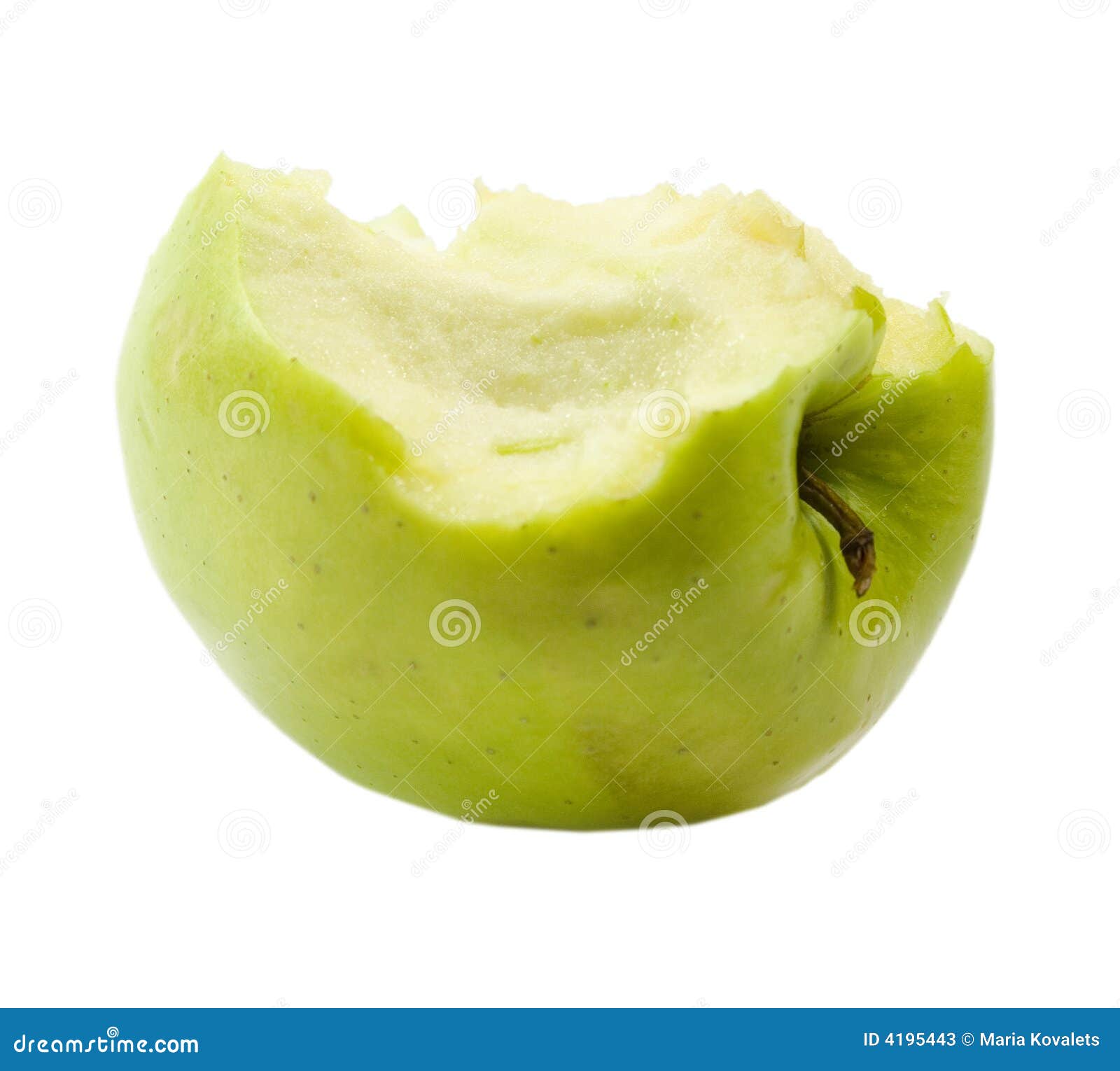 Half of apple stock image. Image of fruit, form, eaten - 4195443