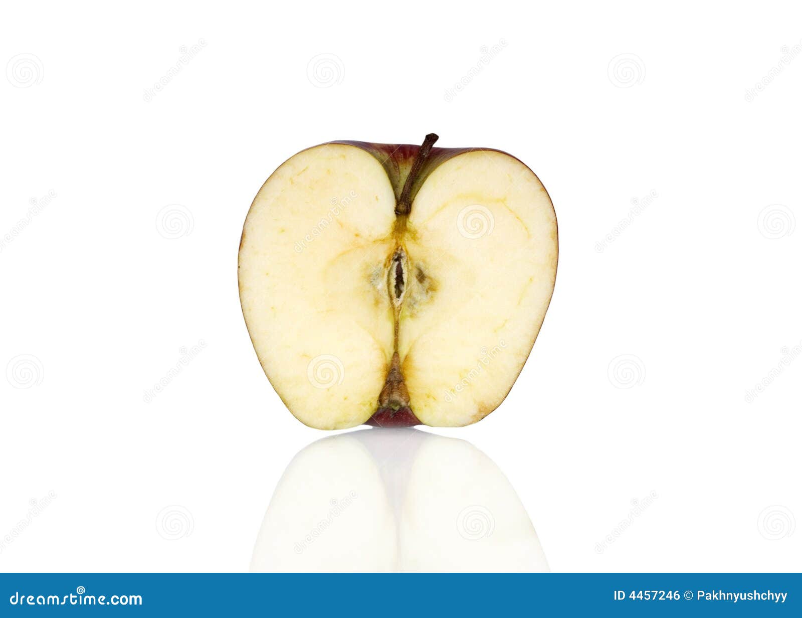 Half apple stock photo. Image of diet, lobule, isolated - 4457246