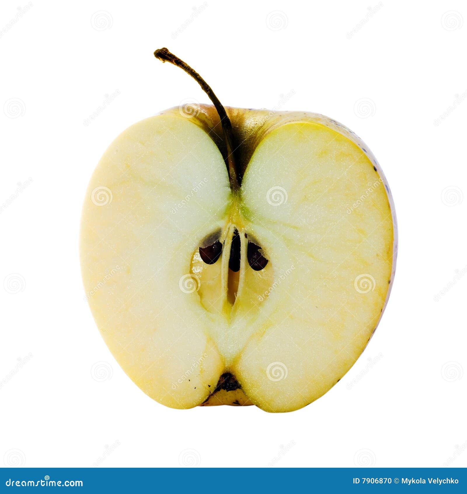 Half of apple stock photo. Image of healthy, dessert, juicy - 7906870