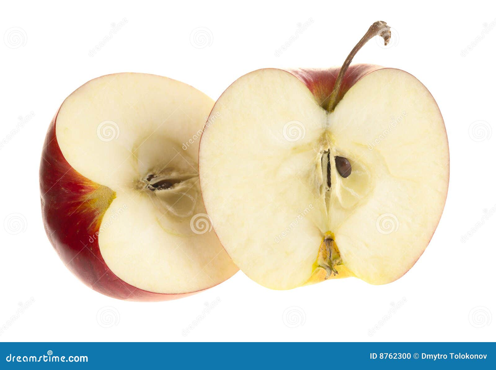Half of apple stock photo. Image of bright, juice, close - 8762300
