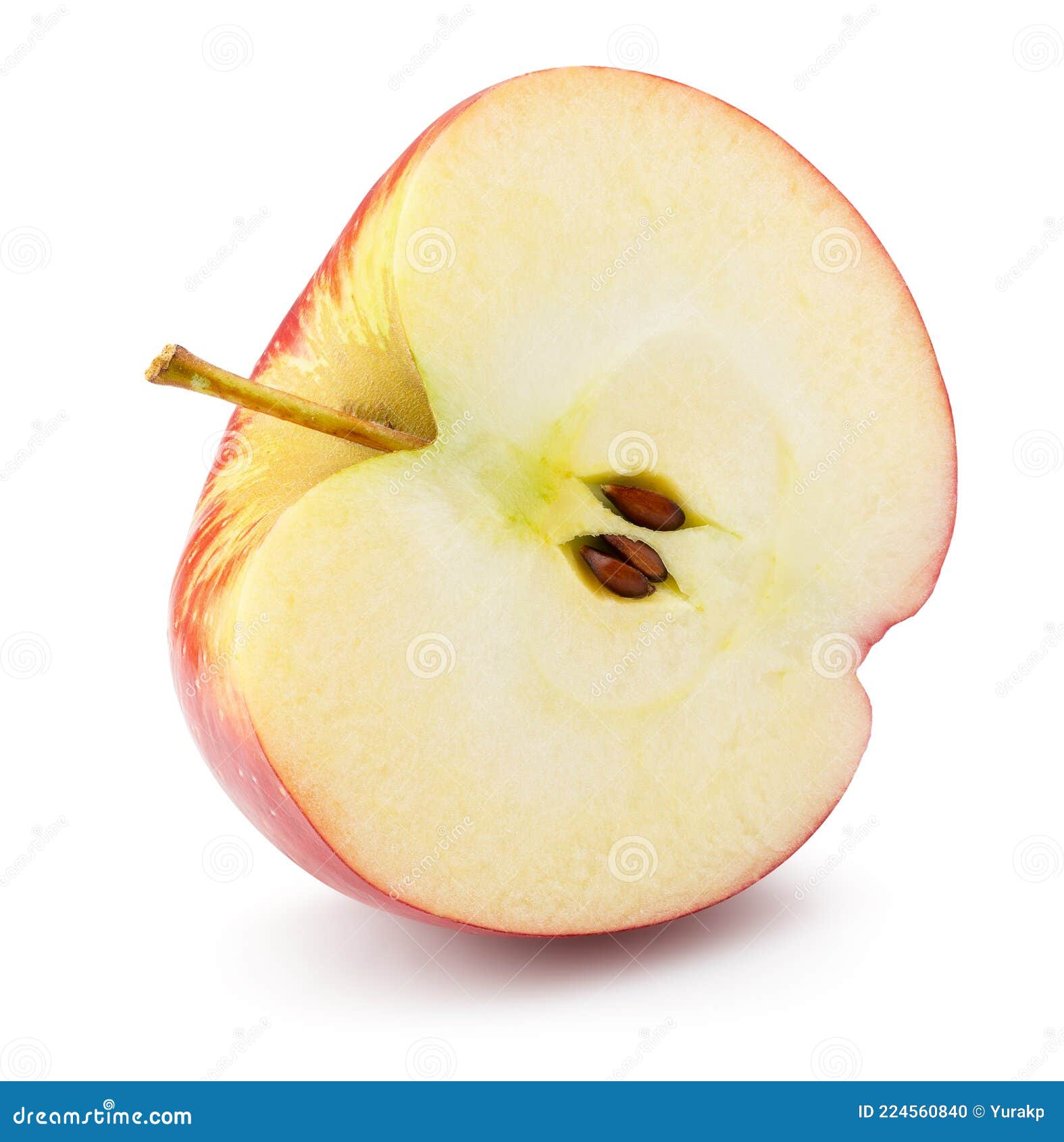 Half of Apple Isolated on a White Background Stock Photo - Image of ...