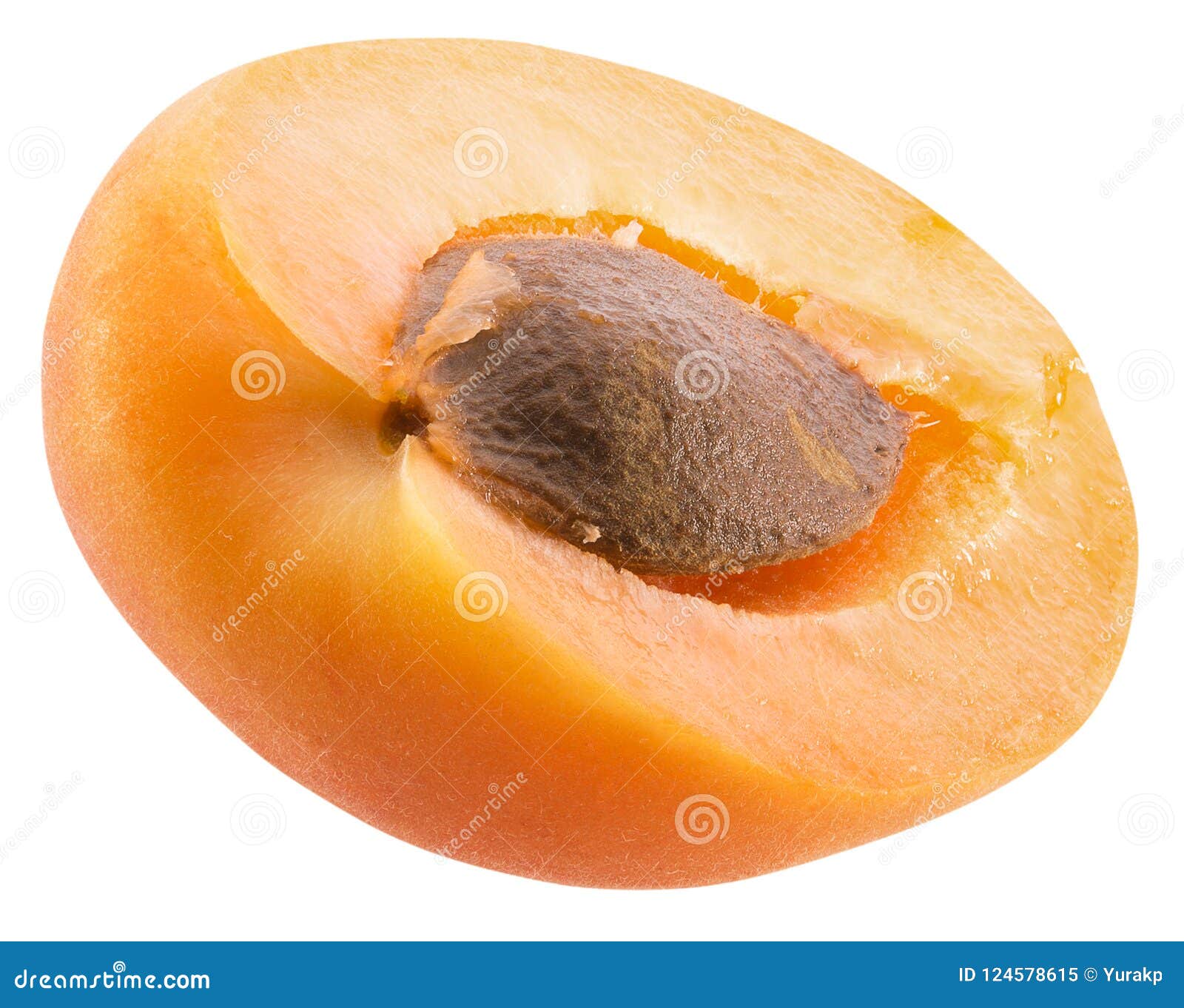 Half of Apricot Isolated on a White Background Stock Image - Image of ...