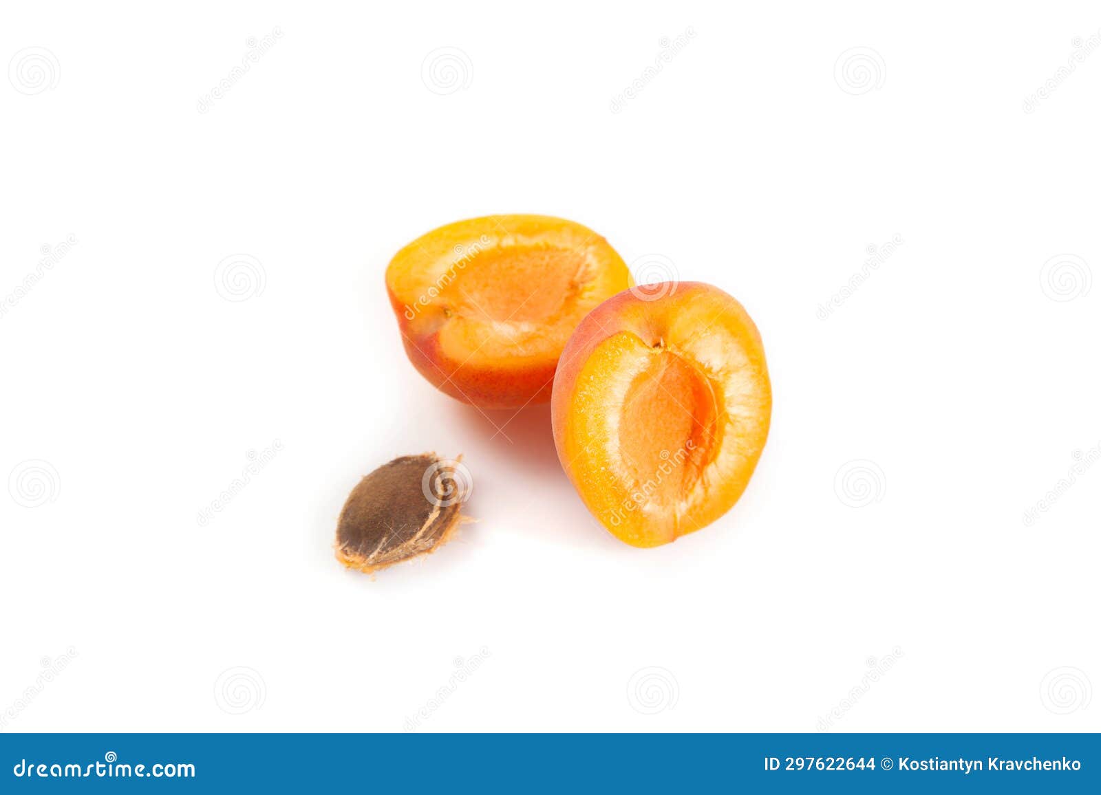 Half Apricot Isolated on White Background Stock Photo - Image of ...
