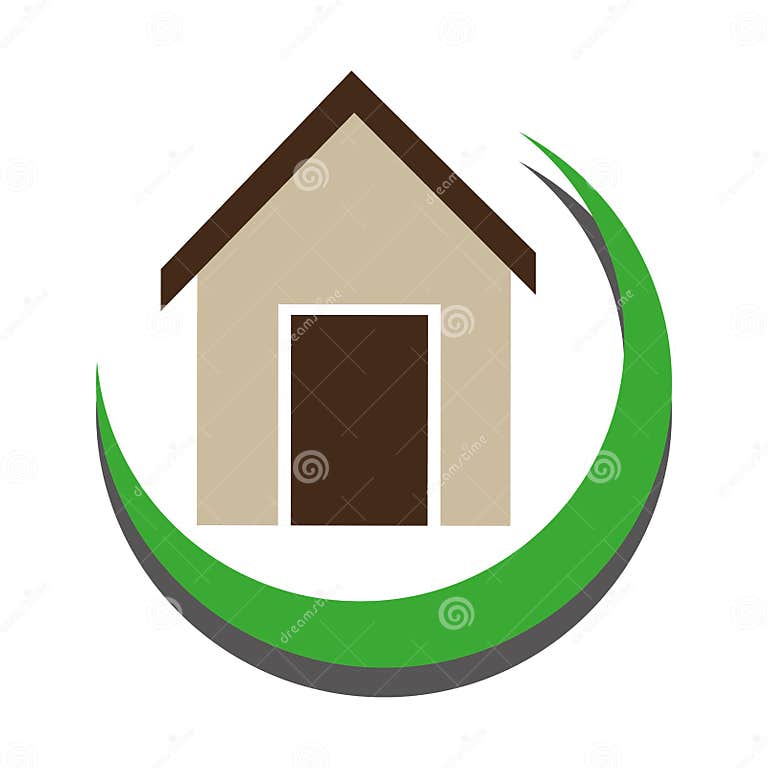 Half Arch with Simple House Icon Design Stock Vector - Illustration of ...