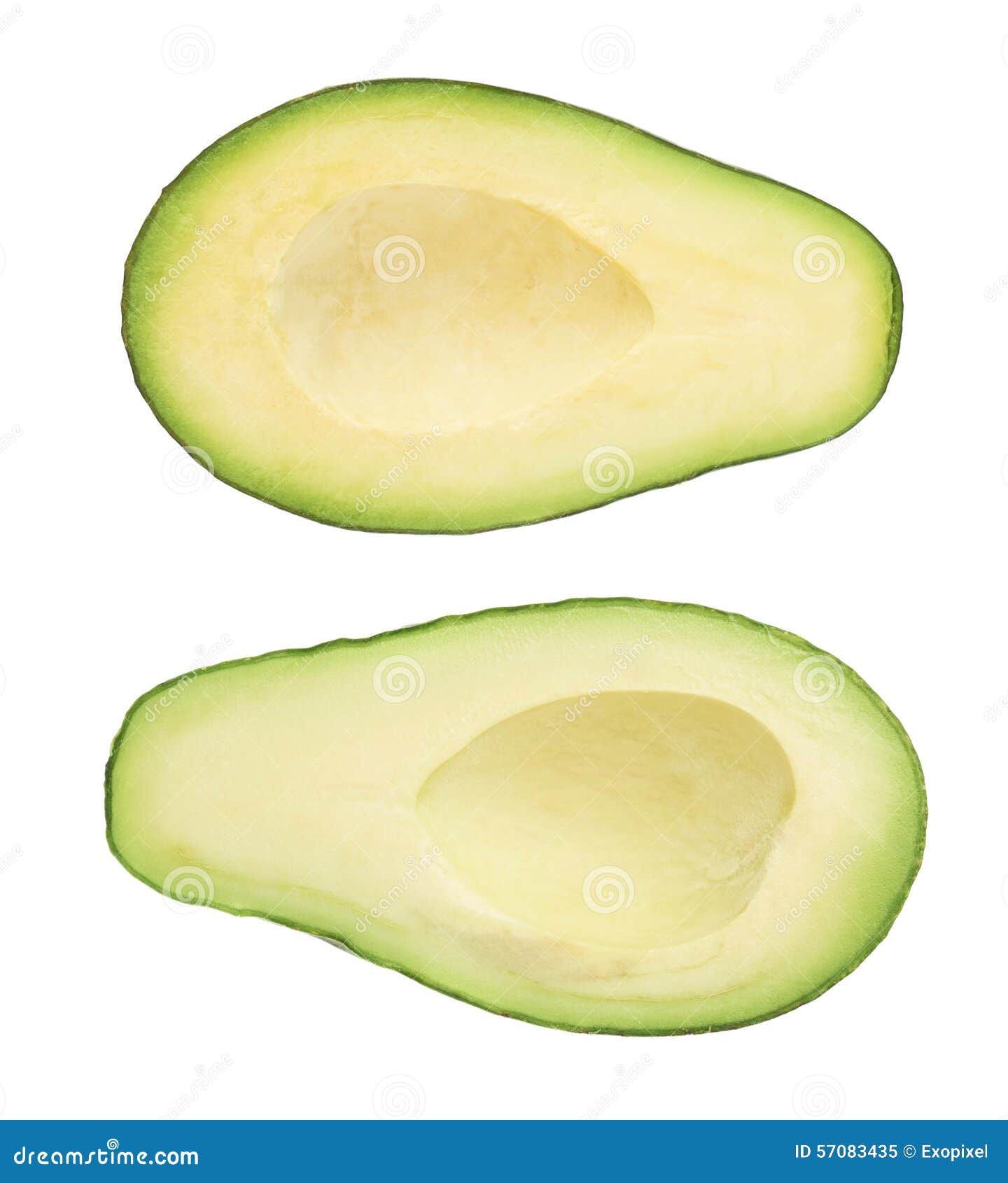 Half of an Avacado Fruit Isolated Stock Image - Image of nutritious ...