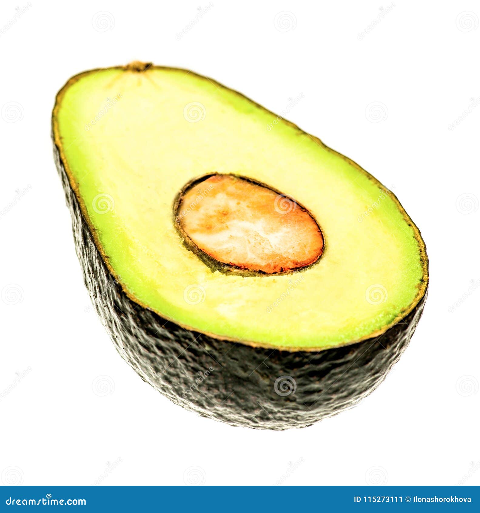 Half of Avocado Isolated on White Stock Image - Image of color, healthy ...