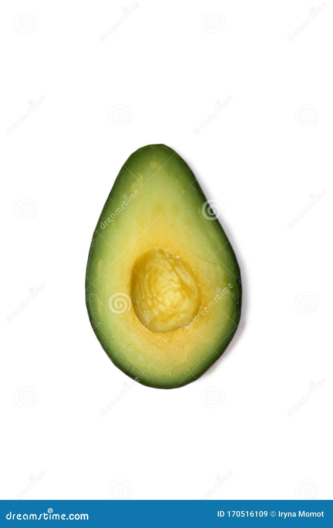 Half Avocado without Seed Isolated. Stock Image - Image of chopped ...