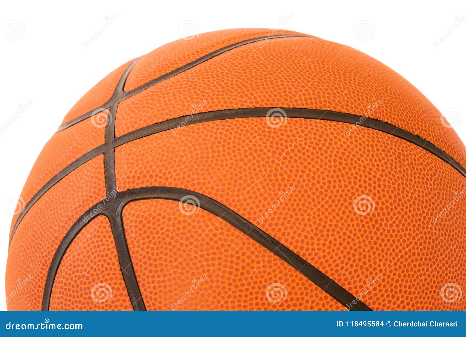 Half of Basketball Isolated on a White Background Stock Photo - Image ...