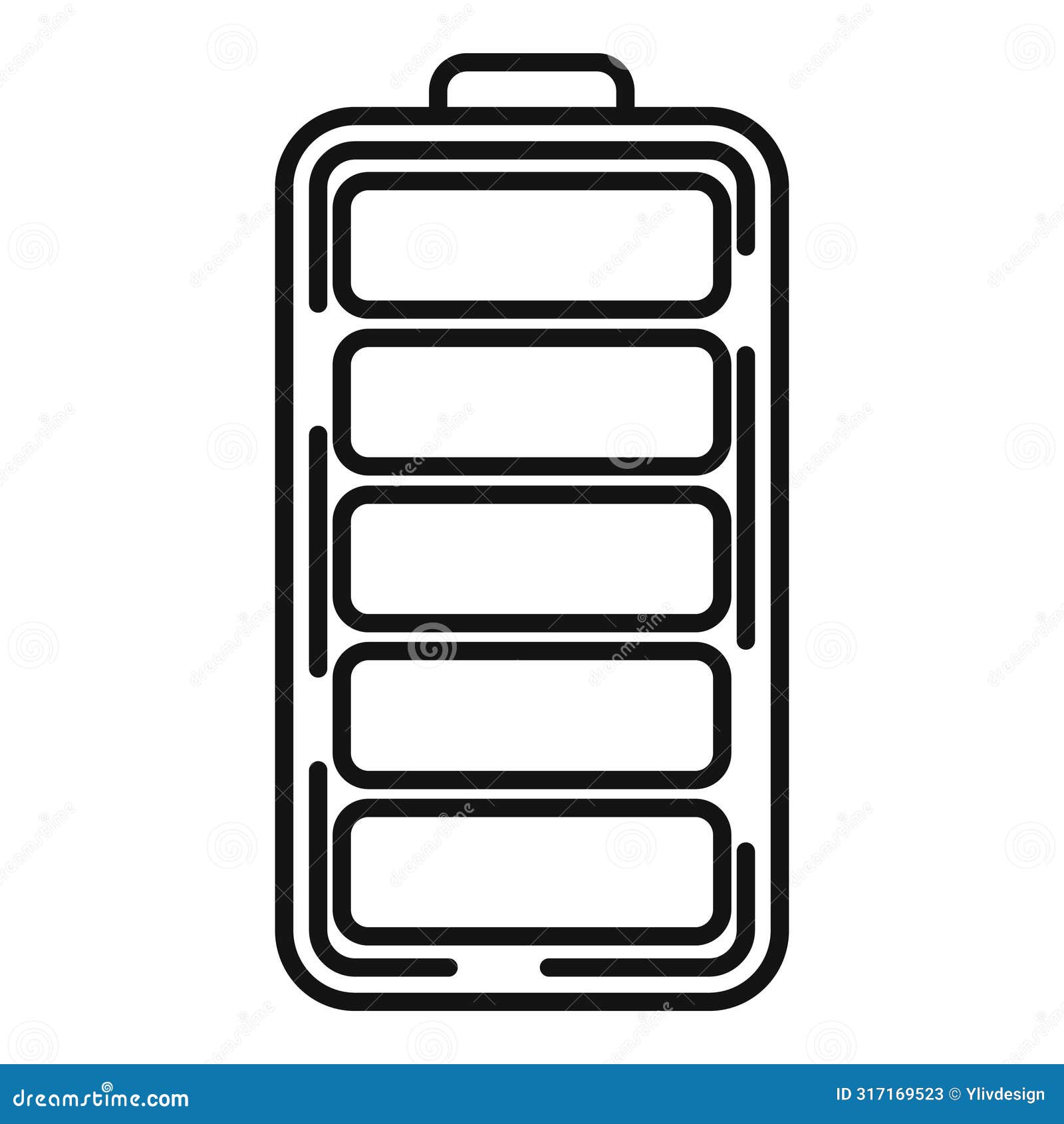 Half Battery Power Icon Outline Vector. Mobile Electric Stock ...