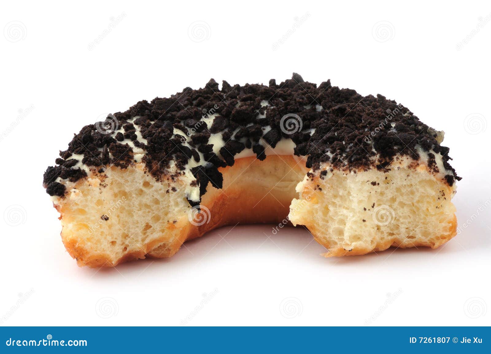 Half Bitten Chocolate Candy Isolated On White Background With Copy ...