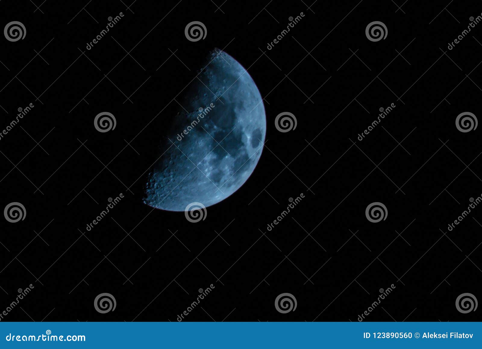 Half blue moon stock photo. Image of daylight, planet - 123890560