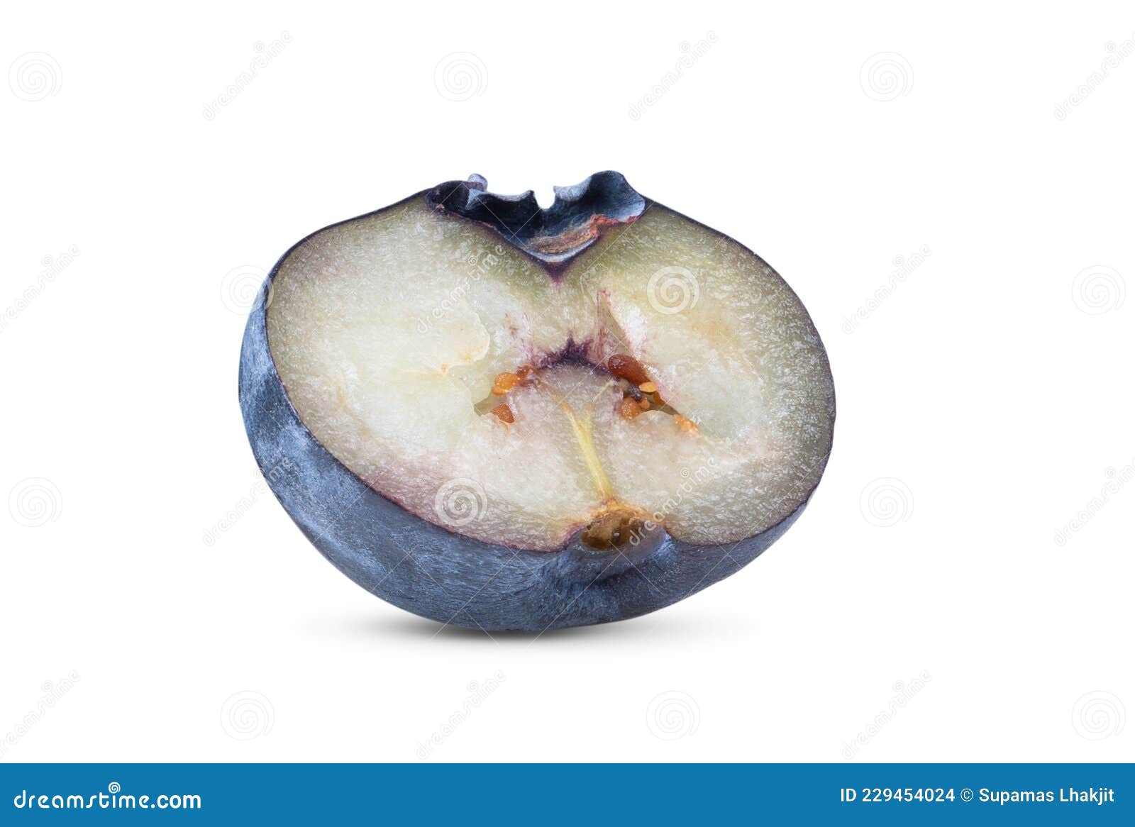 Half Blueberries on White Background Stock Photo - Image of ingredient ...