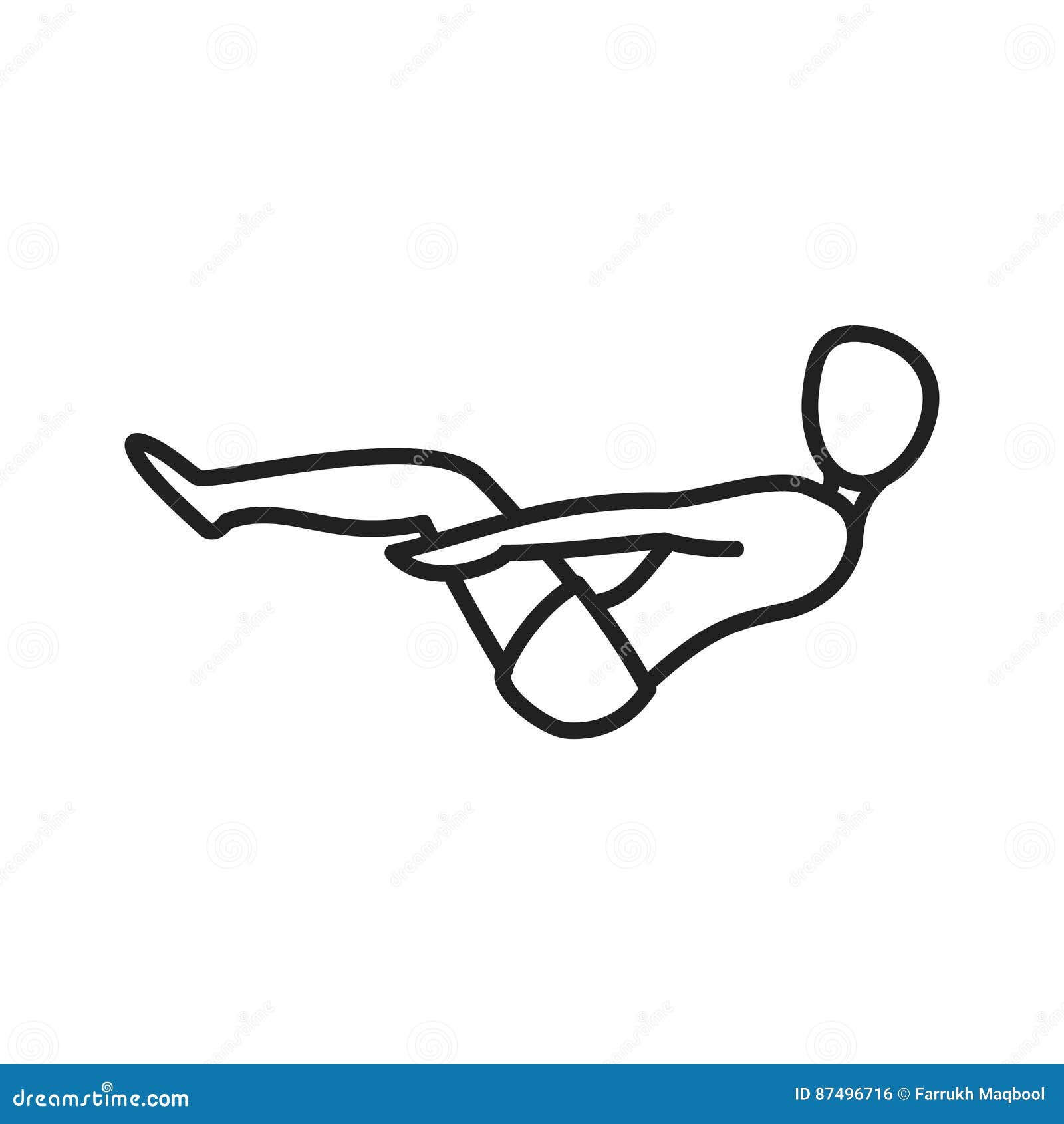 Half Boat Pose stock vector. Illustration of training - 87496716