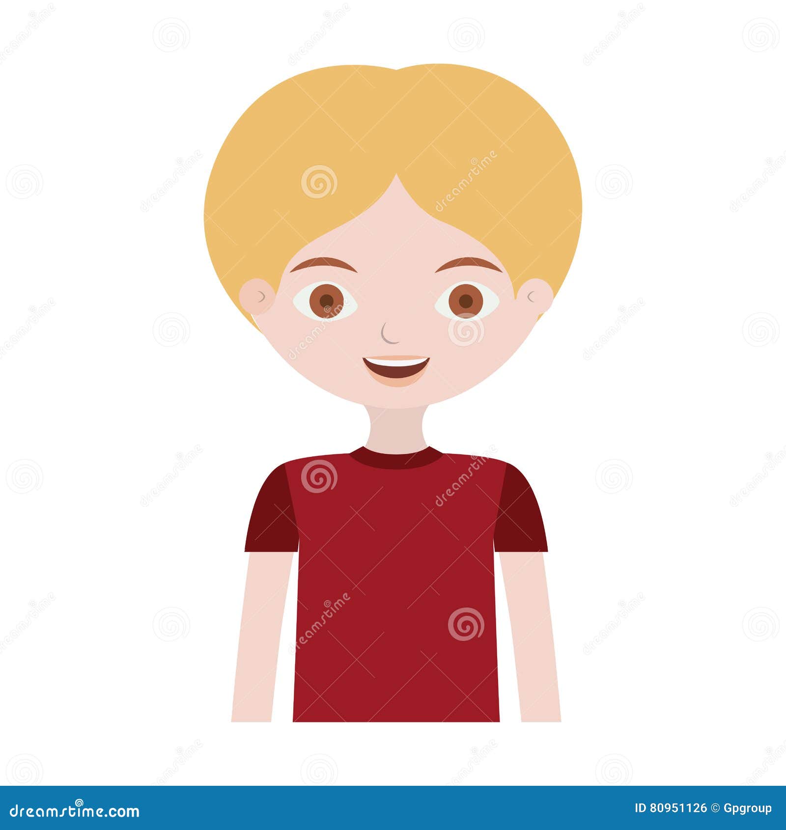 Half Body Boy with Informal Suit Stock Vector - Illustration of junior ...