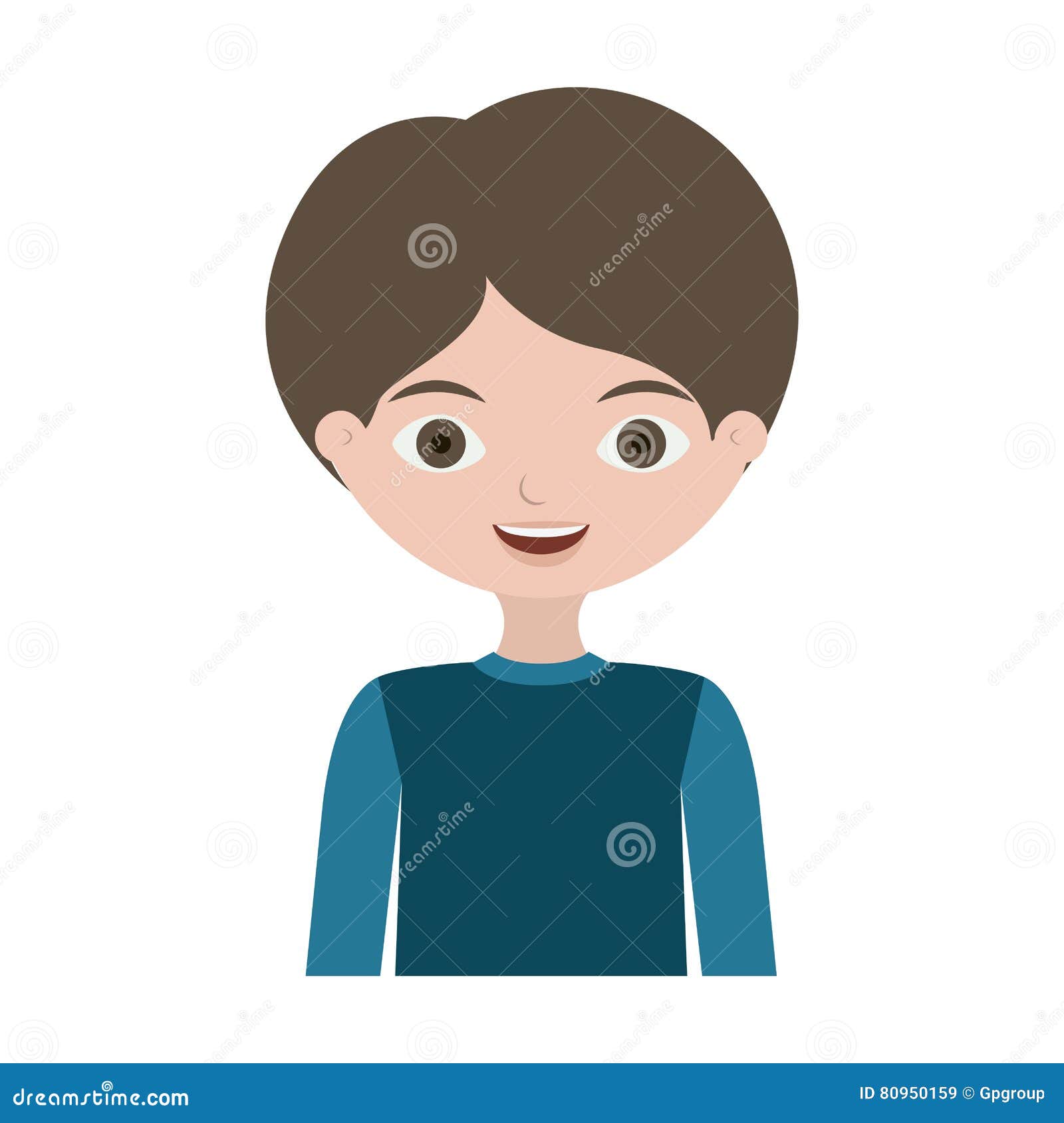 Half Body Child with T-shirt Stock Vector - Illustration of clothing ...