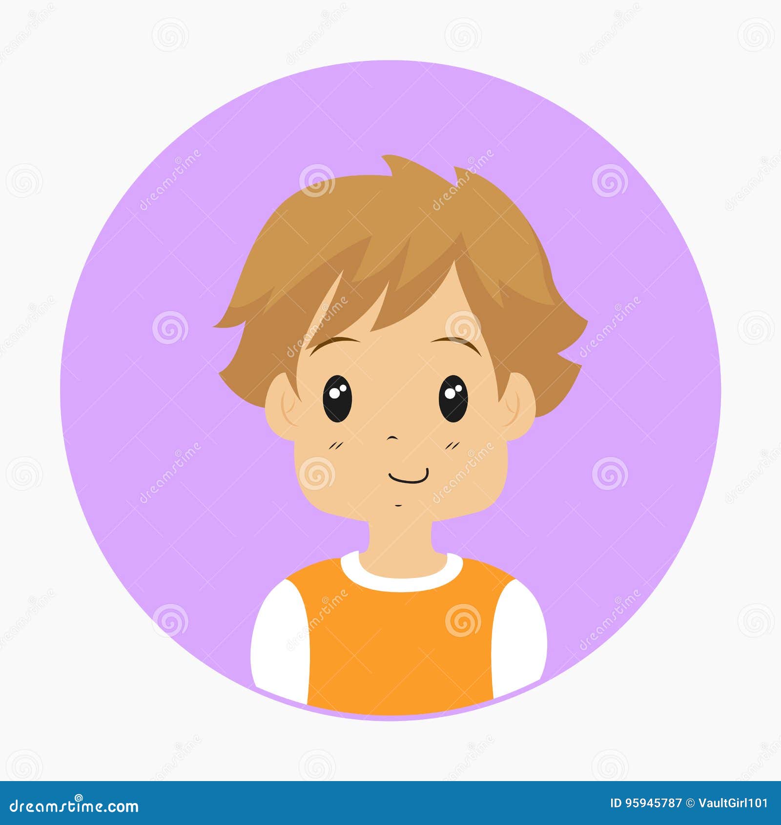 Half Body Little Boy Vector Stock Vector - Illustration of shirt ...