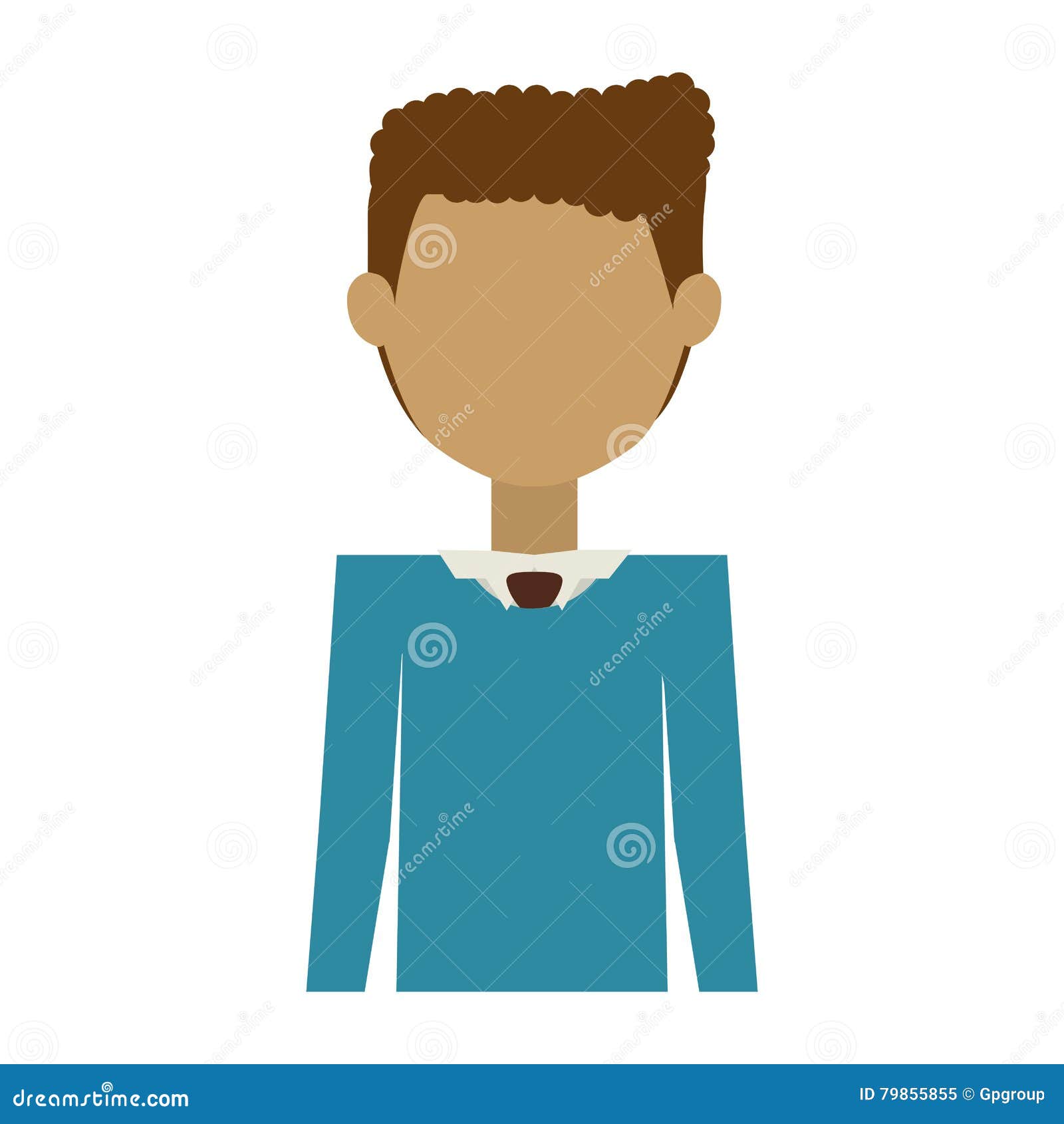Half Body Man Wearing Formal Suit without Face Stock Vector ...