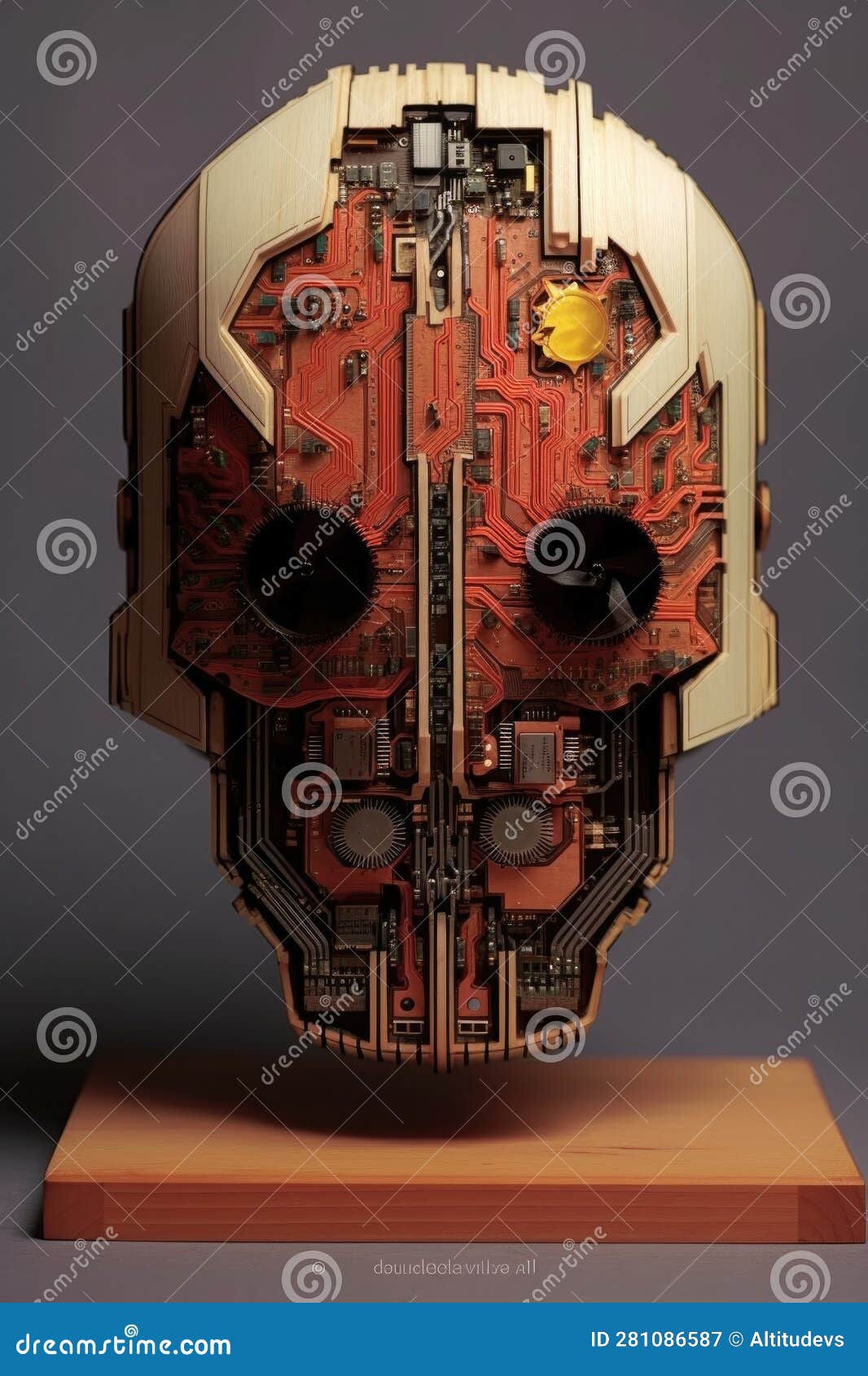 Half Brain, Half Circuit Board Technology Concept Stock Illustration ...