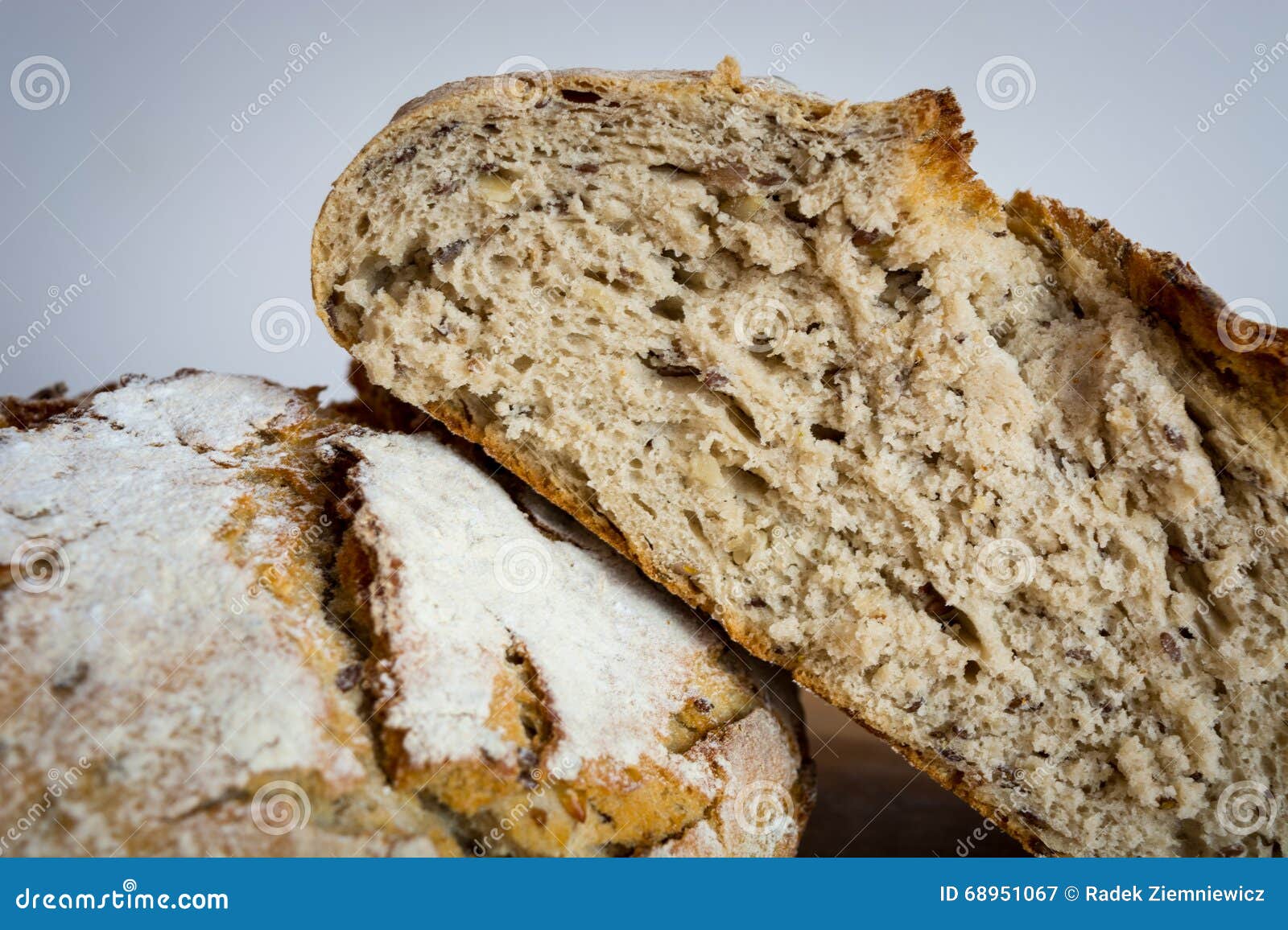 Half of Bread Based on the Second Bread Stock Image - Image of white ...