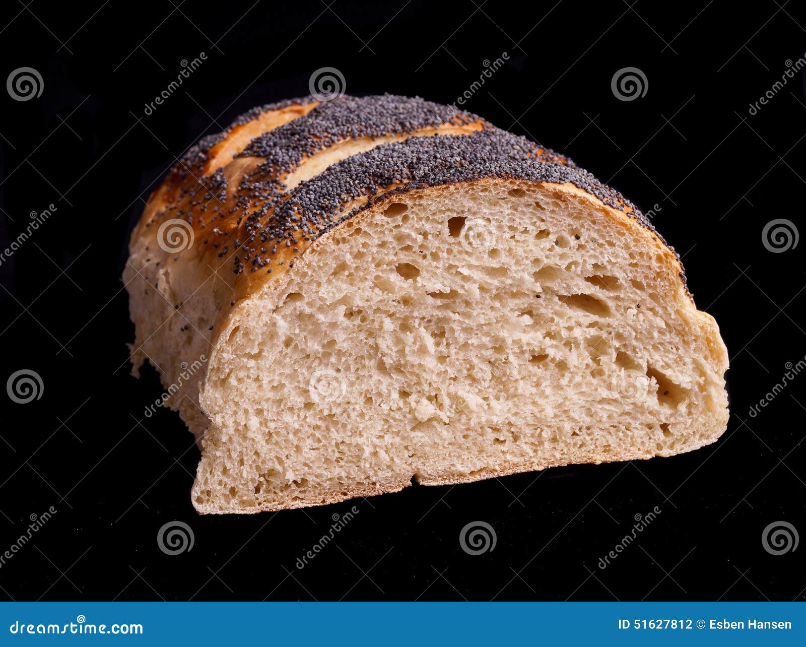 Half of a Bread loaf stock photo. Image of black, shape - 51627812