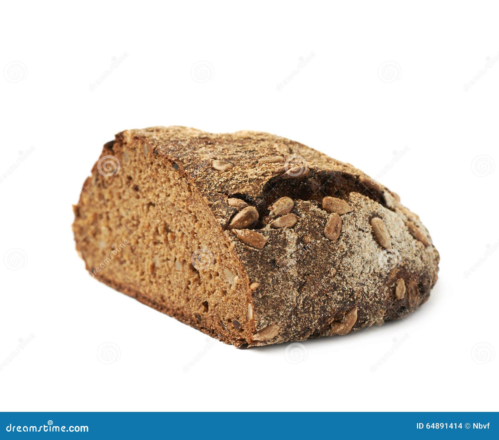 Half of a Bread Loaf Isolated Stock Photo - Image of healthy, wheat ...