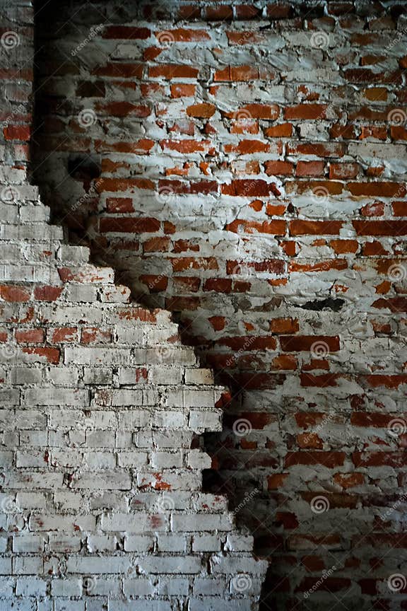 A half broken brickwall stock image. Image of orange - 131012853