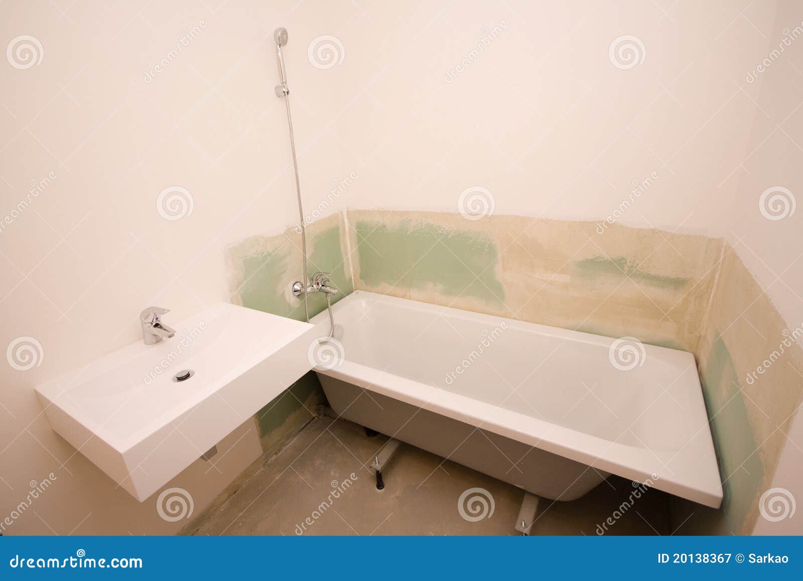 Half-built bathroom stock image. Image of indoor, built - 20138367