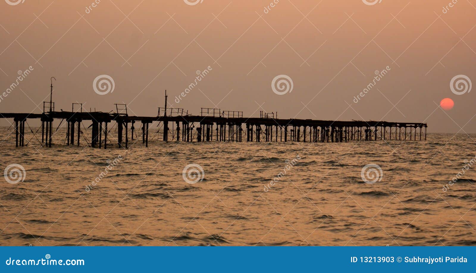 A Half Built Bridge on Sea. Stock Image - Image of ocean, construction ...