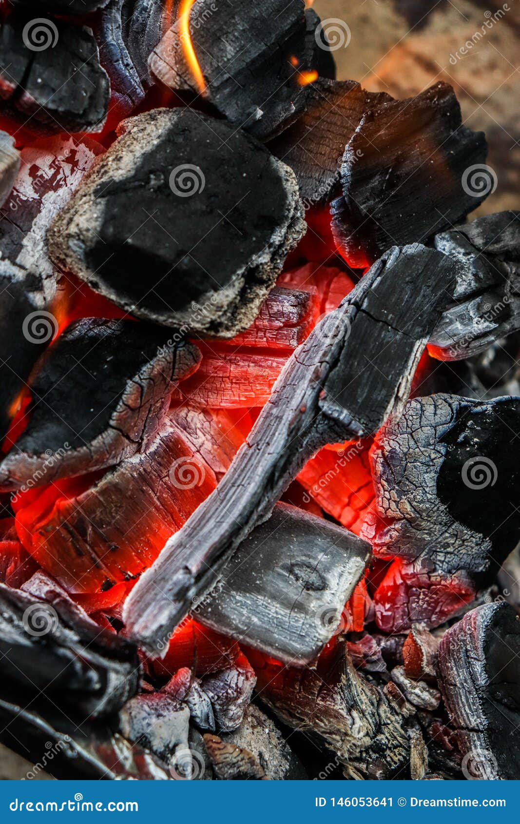 Half burned coal close up stock image. Image of coal - 146053641