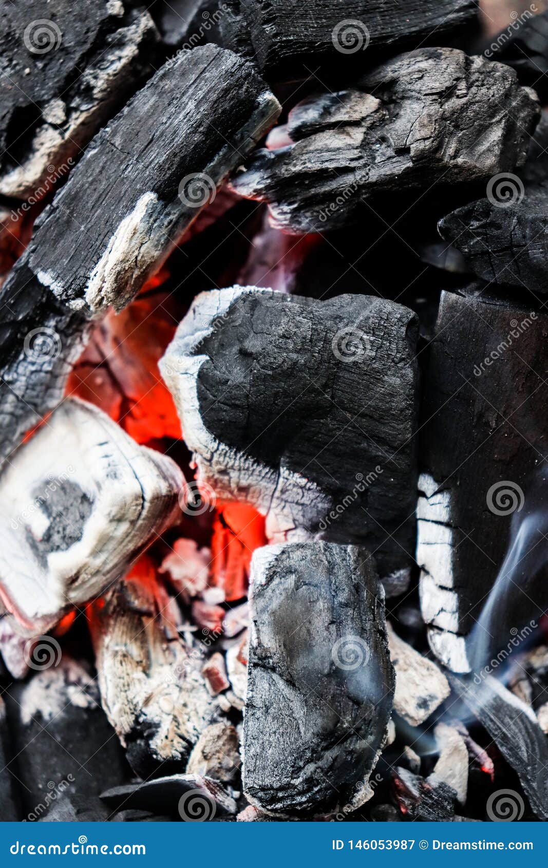 Half burned coal close up stock image. Image of close - 146053987