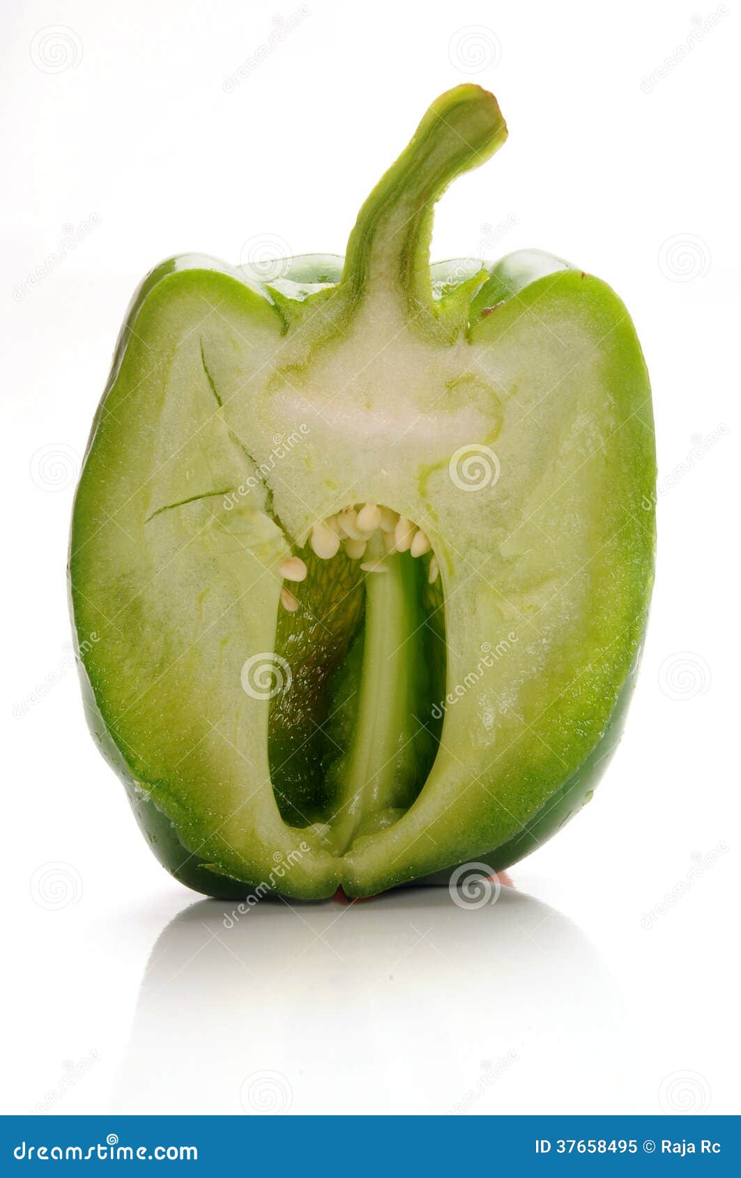 Half Capsicum Sweet Bell Pepper Vegetable Food Ingredient Halved Cut ...