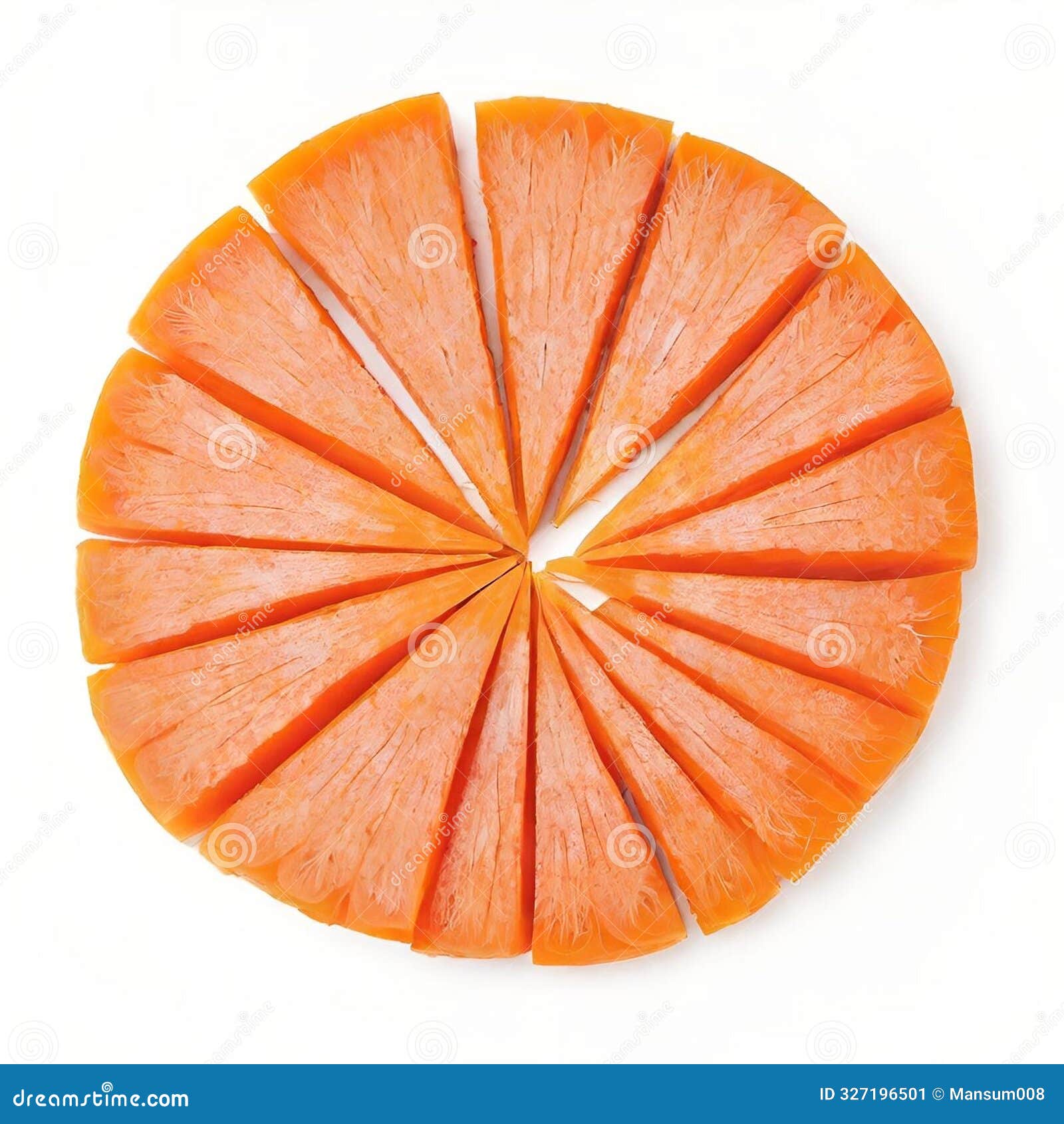 Half of Carrot and Slice Isolated on a White Background. Top View Stock ...