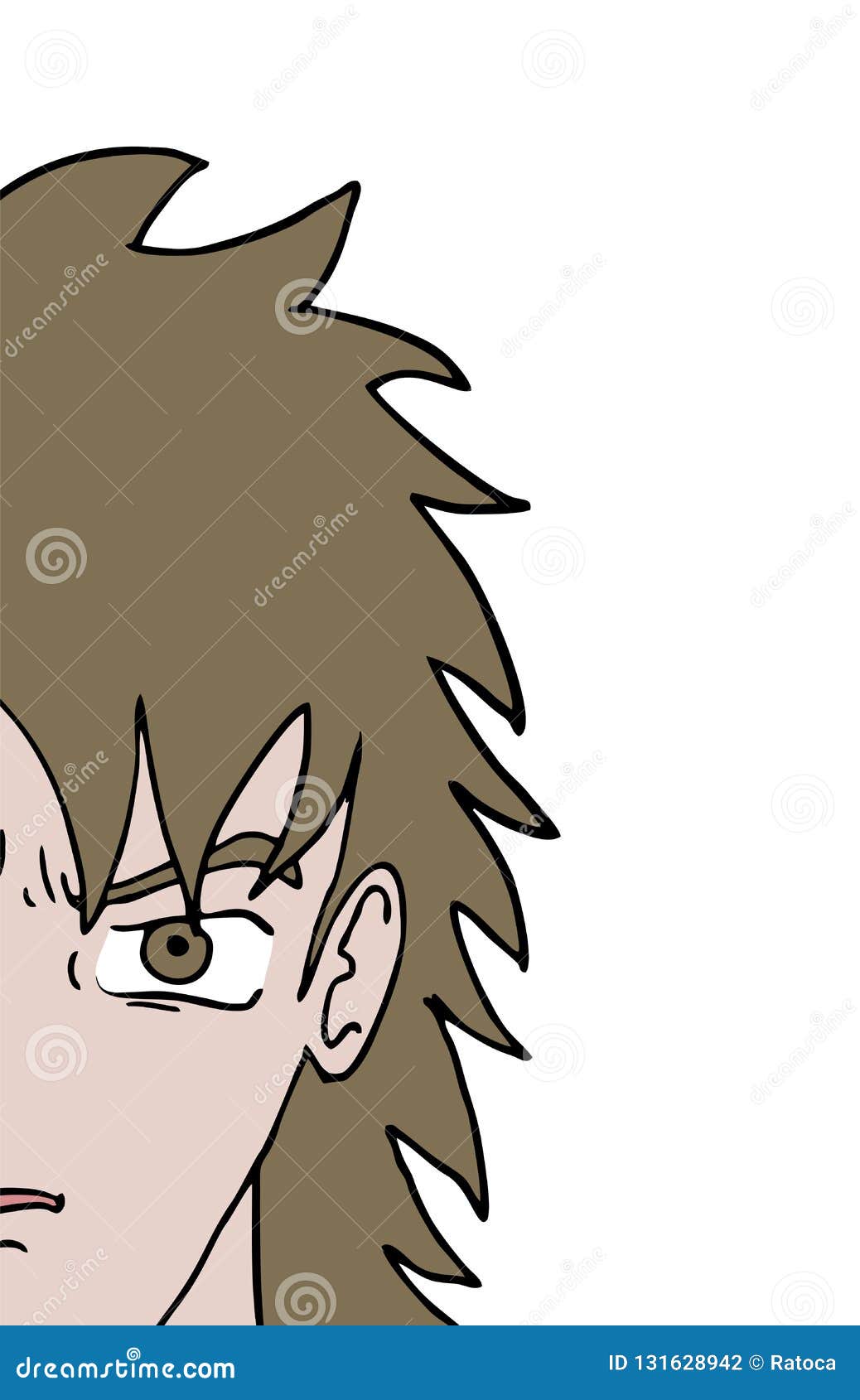 Half cartoon face stock vector. Illustration of polygon - 131628942