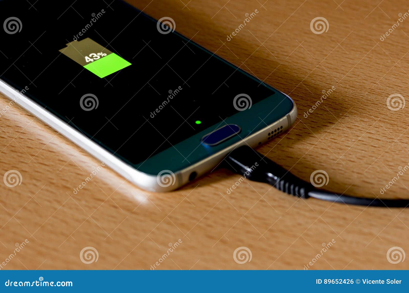 A Half-charged Mobile Phone Stock Photo - Image of fuel, level: 89652426