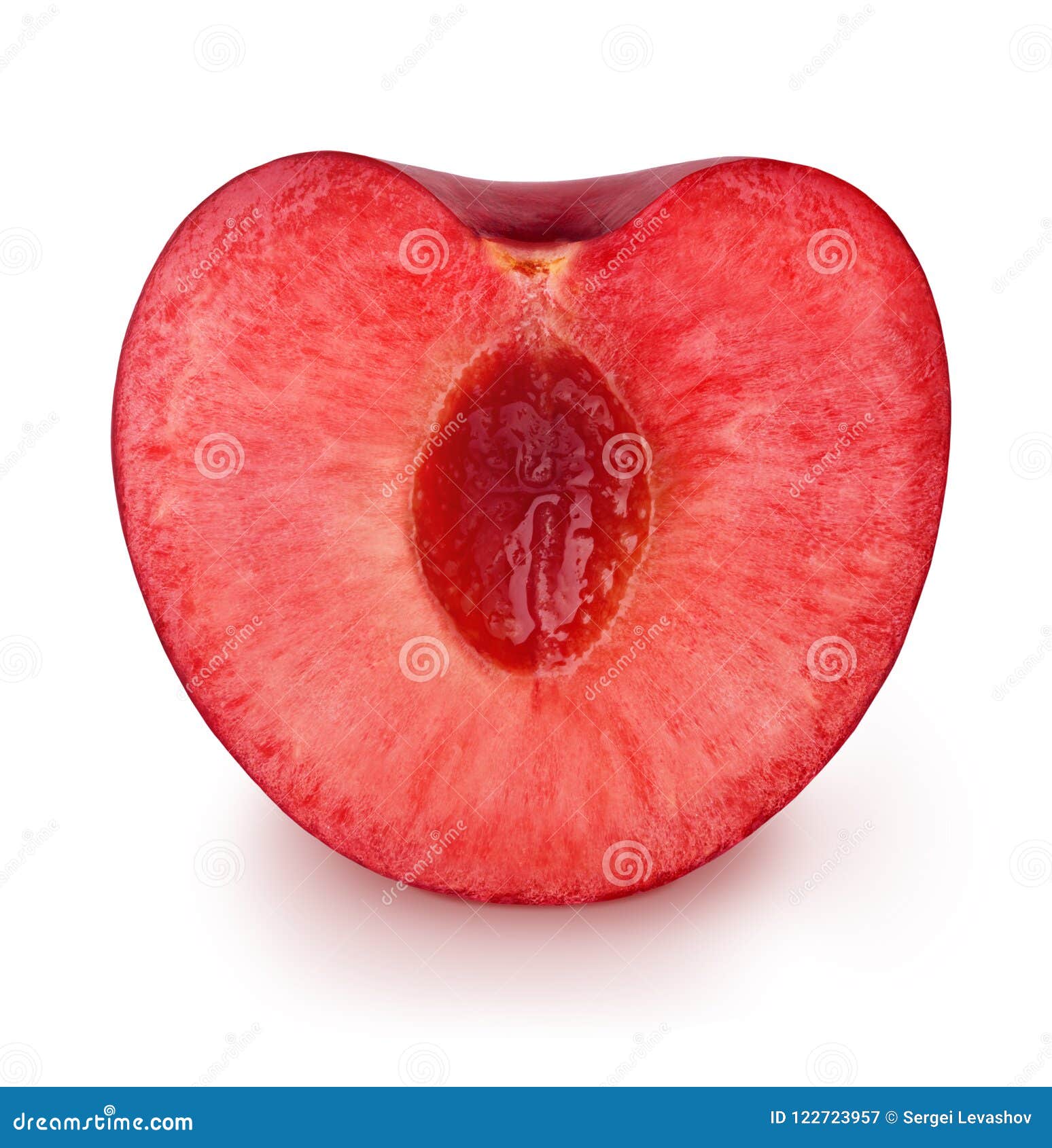 Half of cherry on a white. stock image. Image of delicious - 122723957