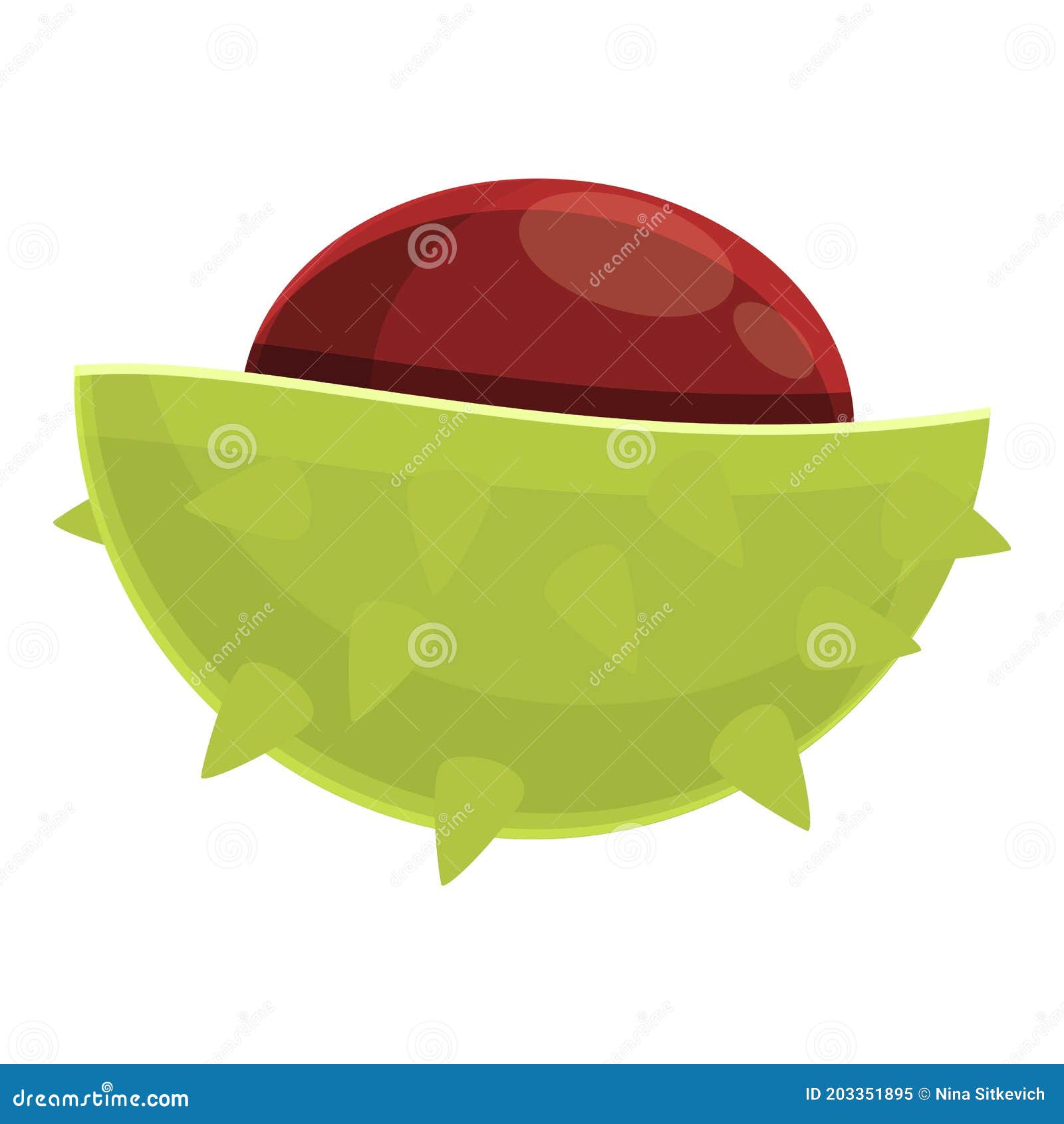 Half Chestnut Icon, Cartoon Style Stock Vector - Illustration of ...