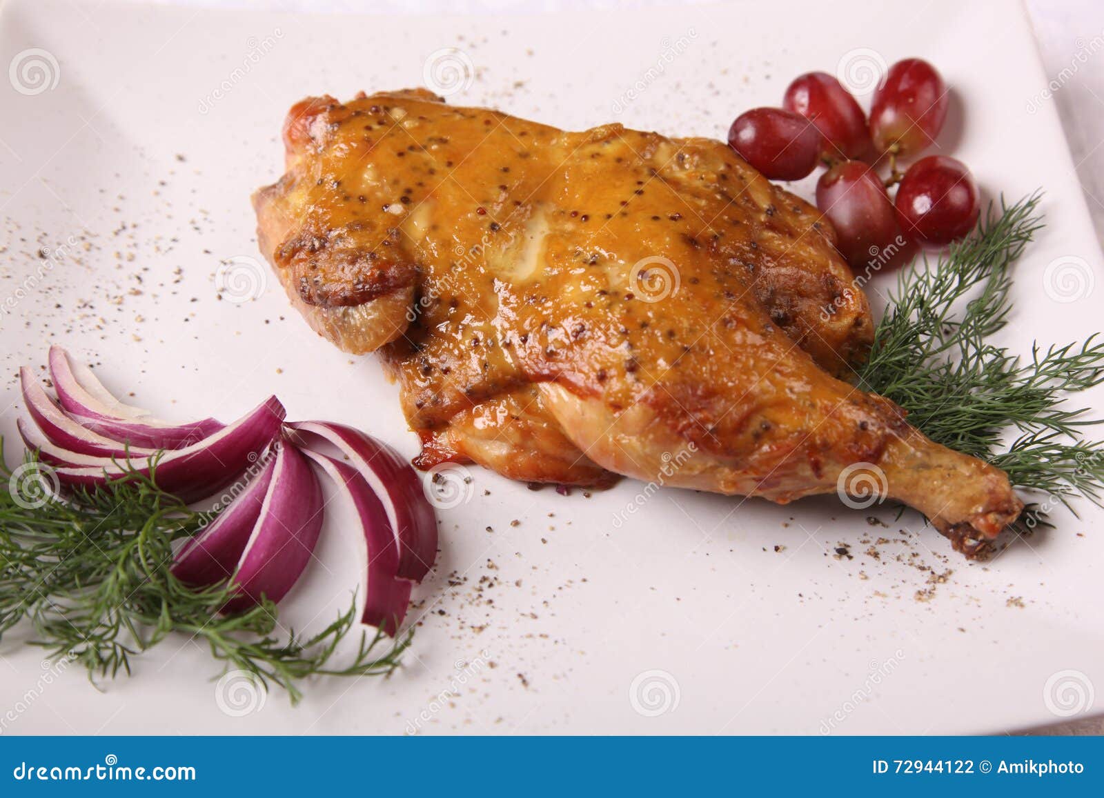 Half chicken on platter stock photo. Image of fresh, diet - 72944122