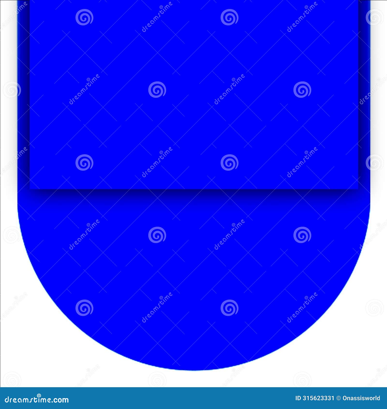 Half Circle Blue Shapes Web Template Stock Illustration - Illustration ...