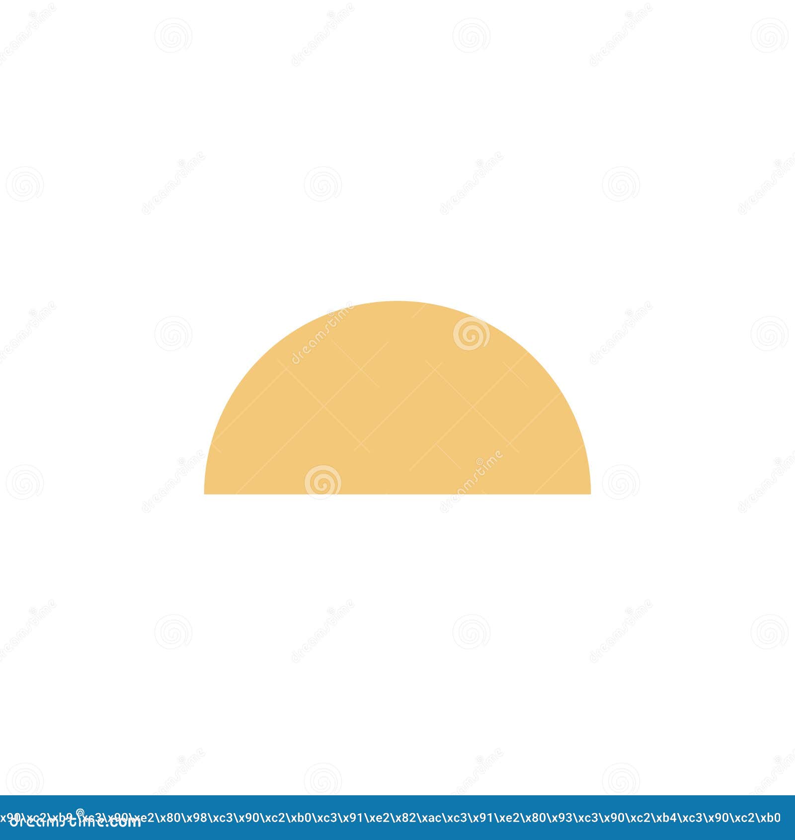 Half Circle Icon. Simple Geometrical Shape. Vector Illustration Stock ...