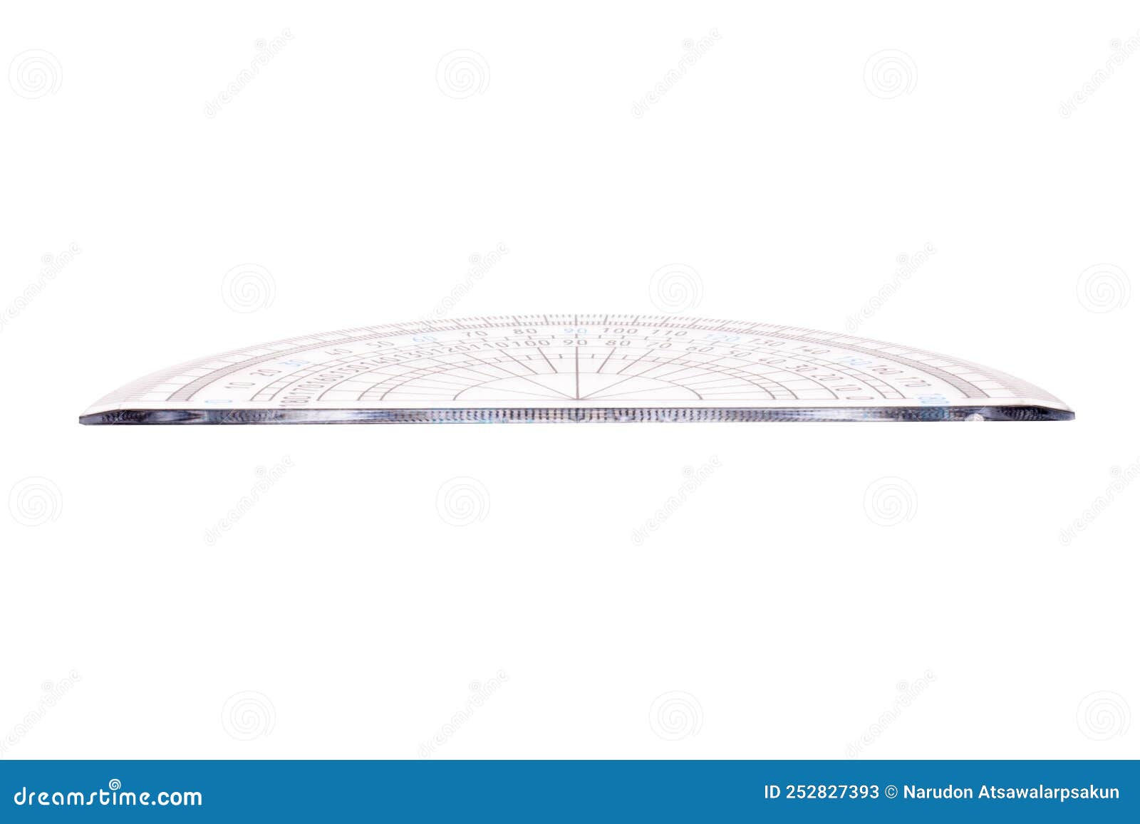 Half Circle Ruler Isolated on White Background Stock Image - Image of ...