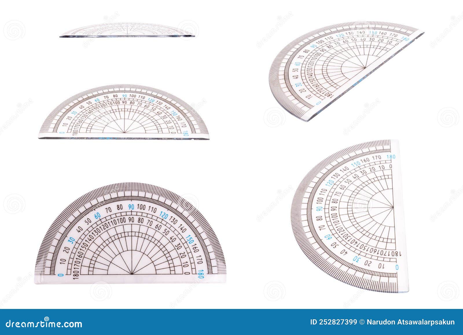 Half Circle Ruler Isolated on White Background Stock Image - Image of ...