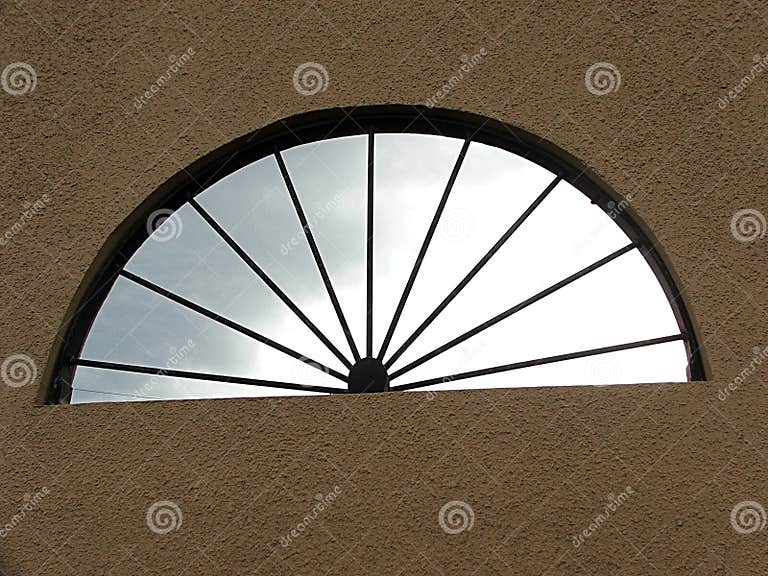 Half-circle window stock image. Image of radians, panes - 496117