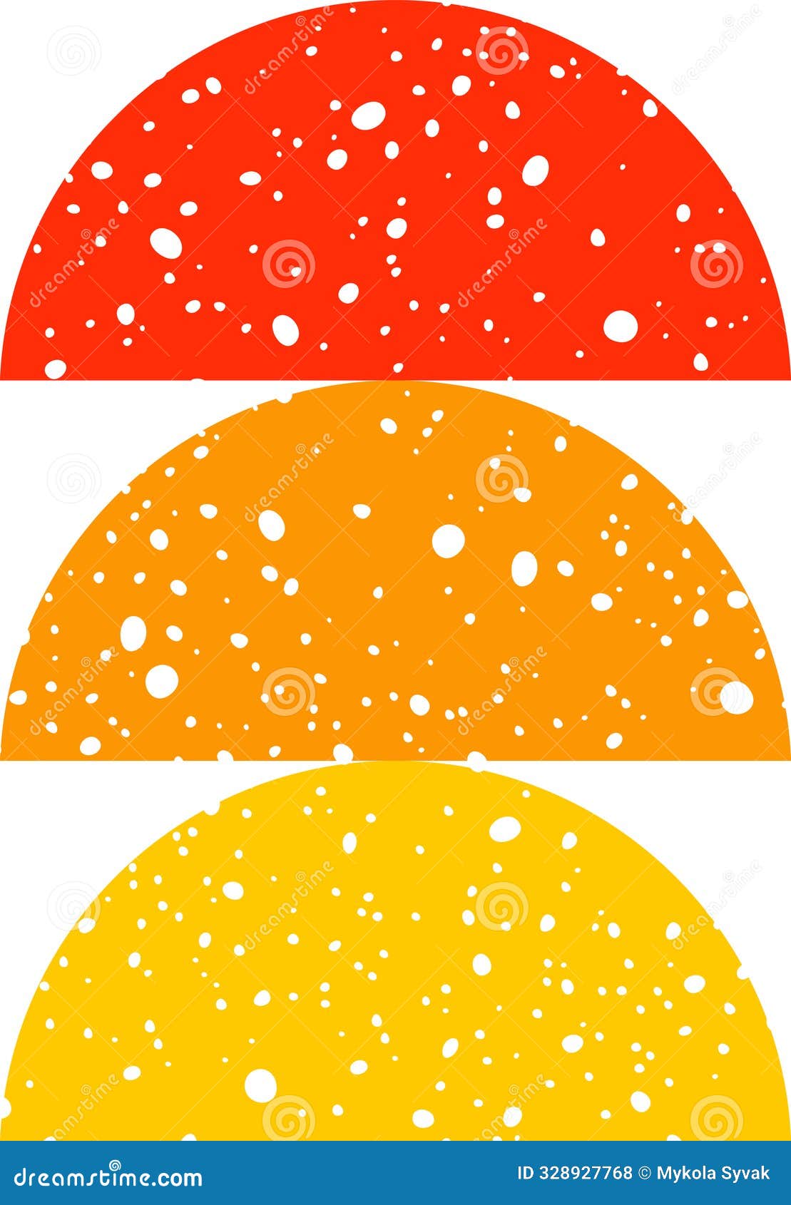 Half Circles with Grunge Texture Stock Illustration - Illustration of ...