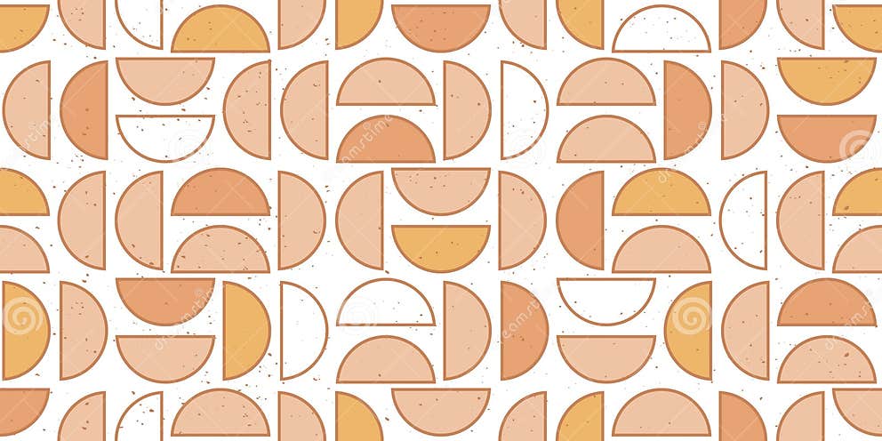 Half Circles. Vector Pattern of Abstract Geometric Half Circles. Stock ...