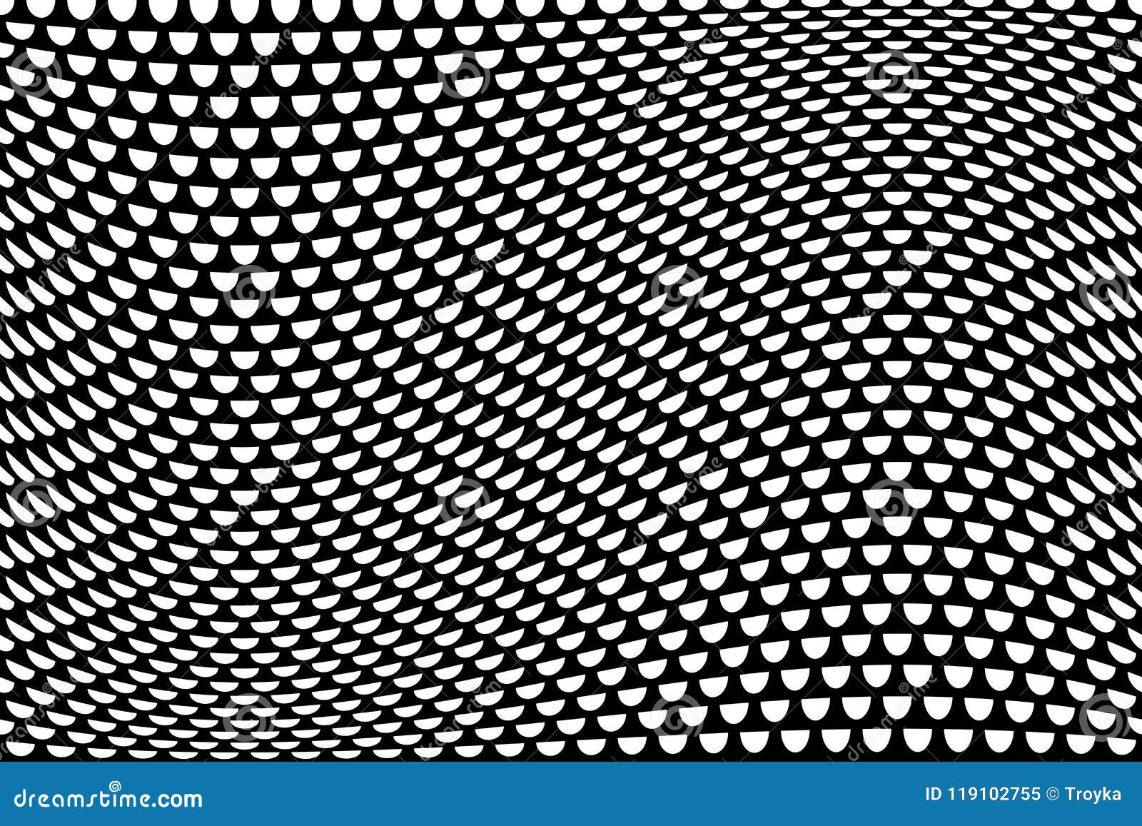 Convex Half Circles Pattern. Textured Background. Cartoon Vector ...