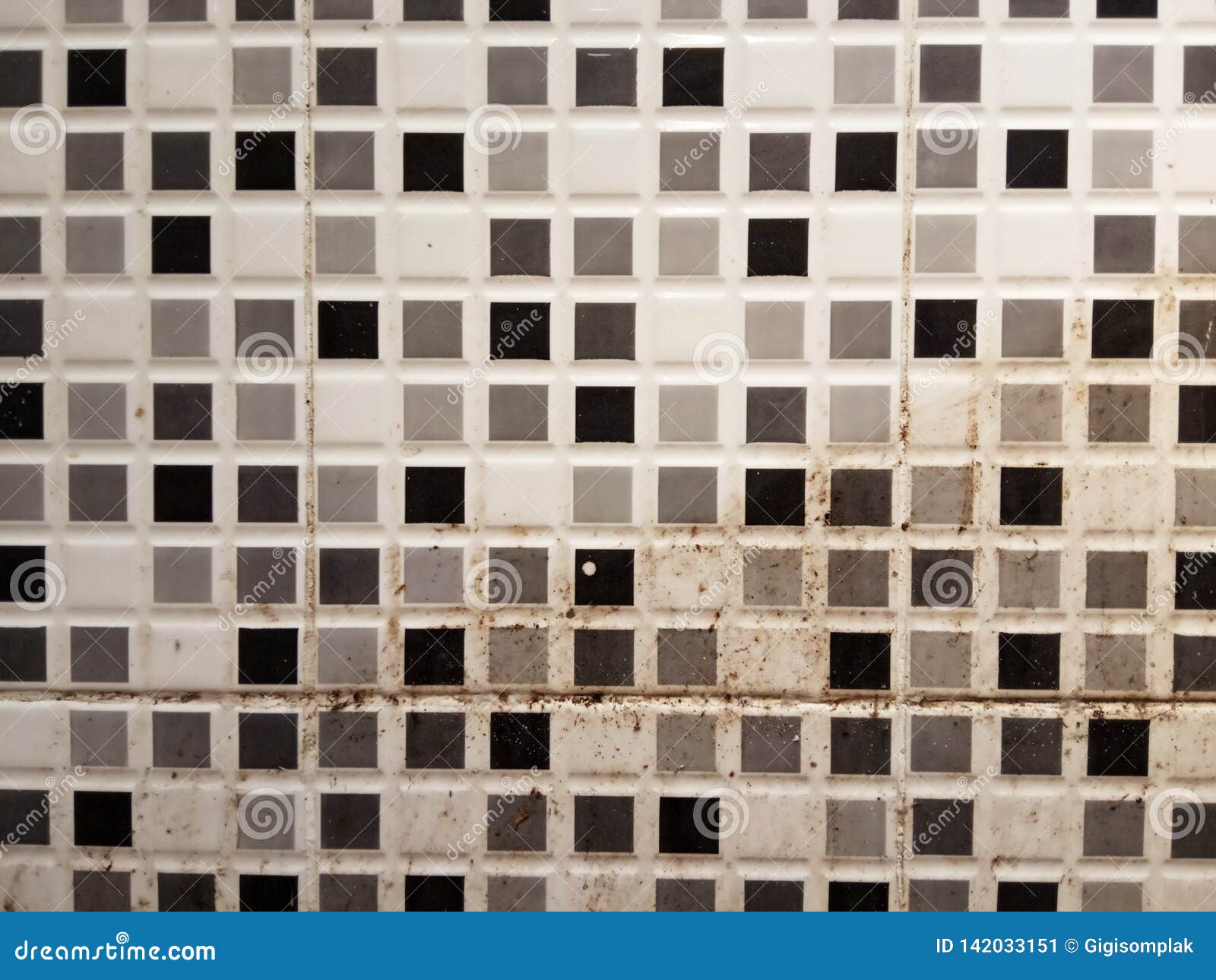 Half Clean and Dirty White Wall from Tile Stock Image - Image of nasty ...